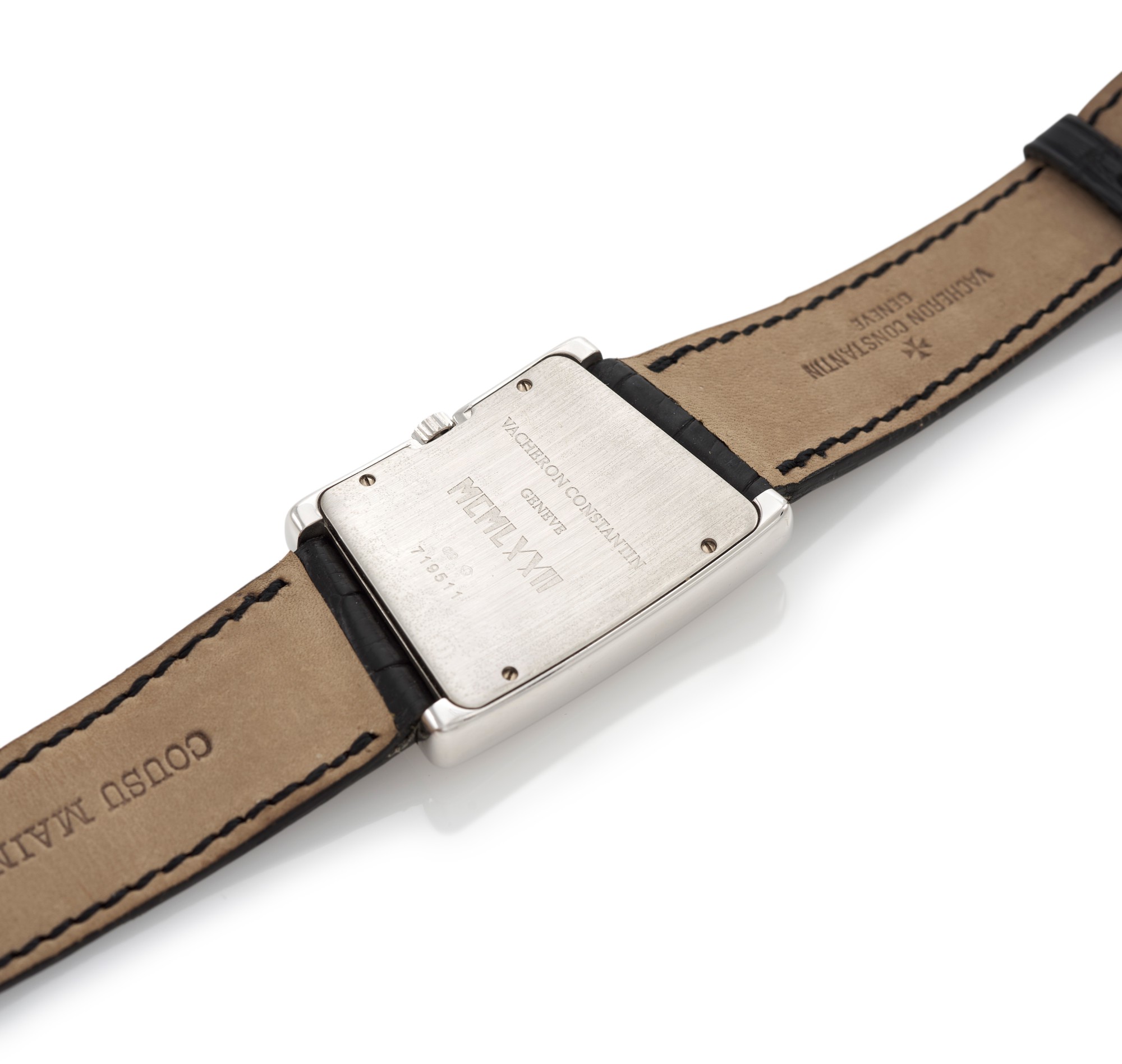 MCMLXXII, REFERENCE 37010 WHITE GOLD ASYMMETRICAL WRISTWATCH (OROLOGIO ...