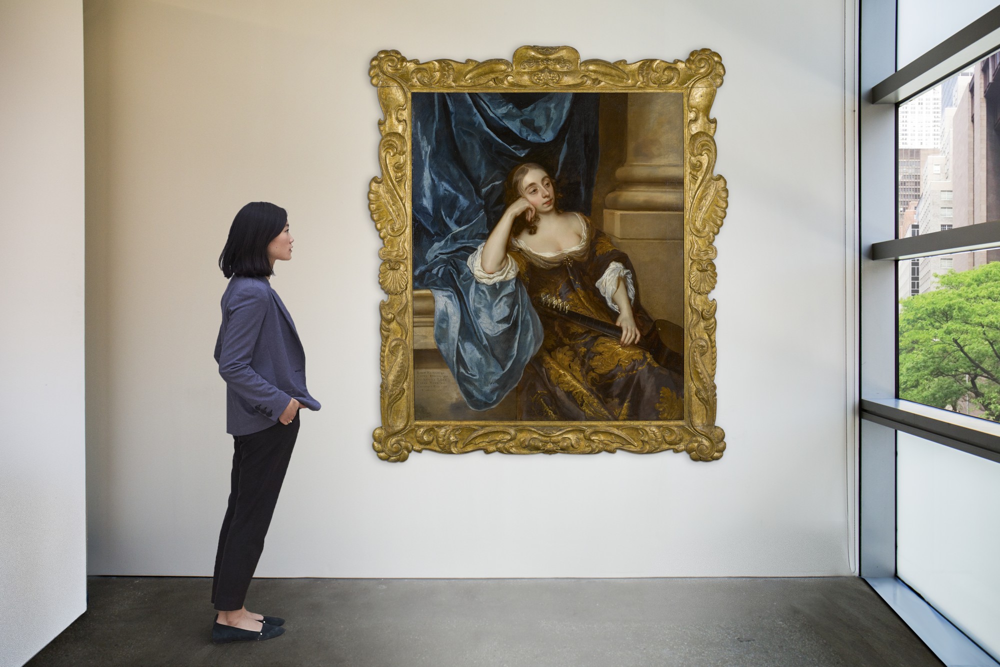 Portrait of Elizabeth Capel, Countess of Carnarvon (1633–1678), with a ...