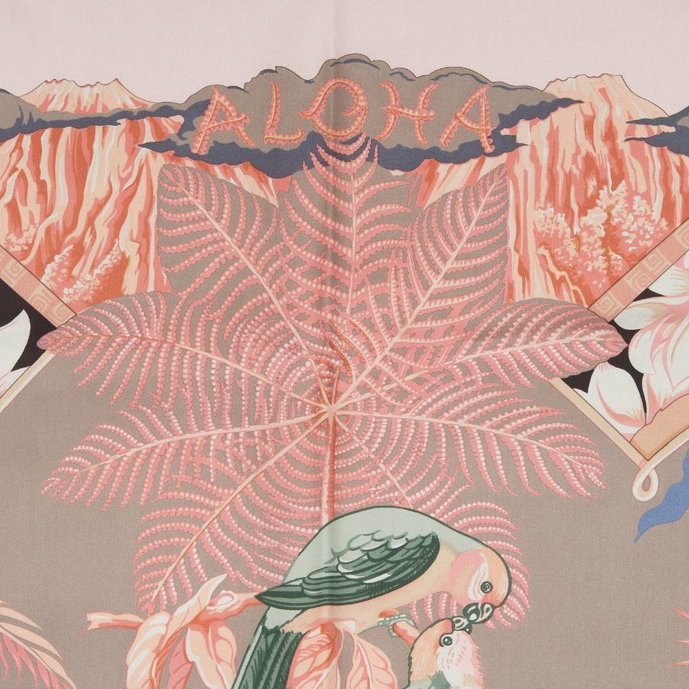Hermès "Aloha" Plume Silk Twill Giant Scarf 140cm | Handbags and ...