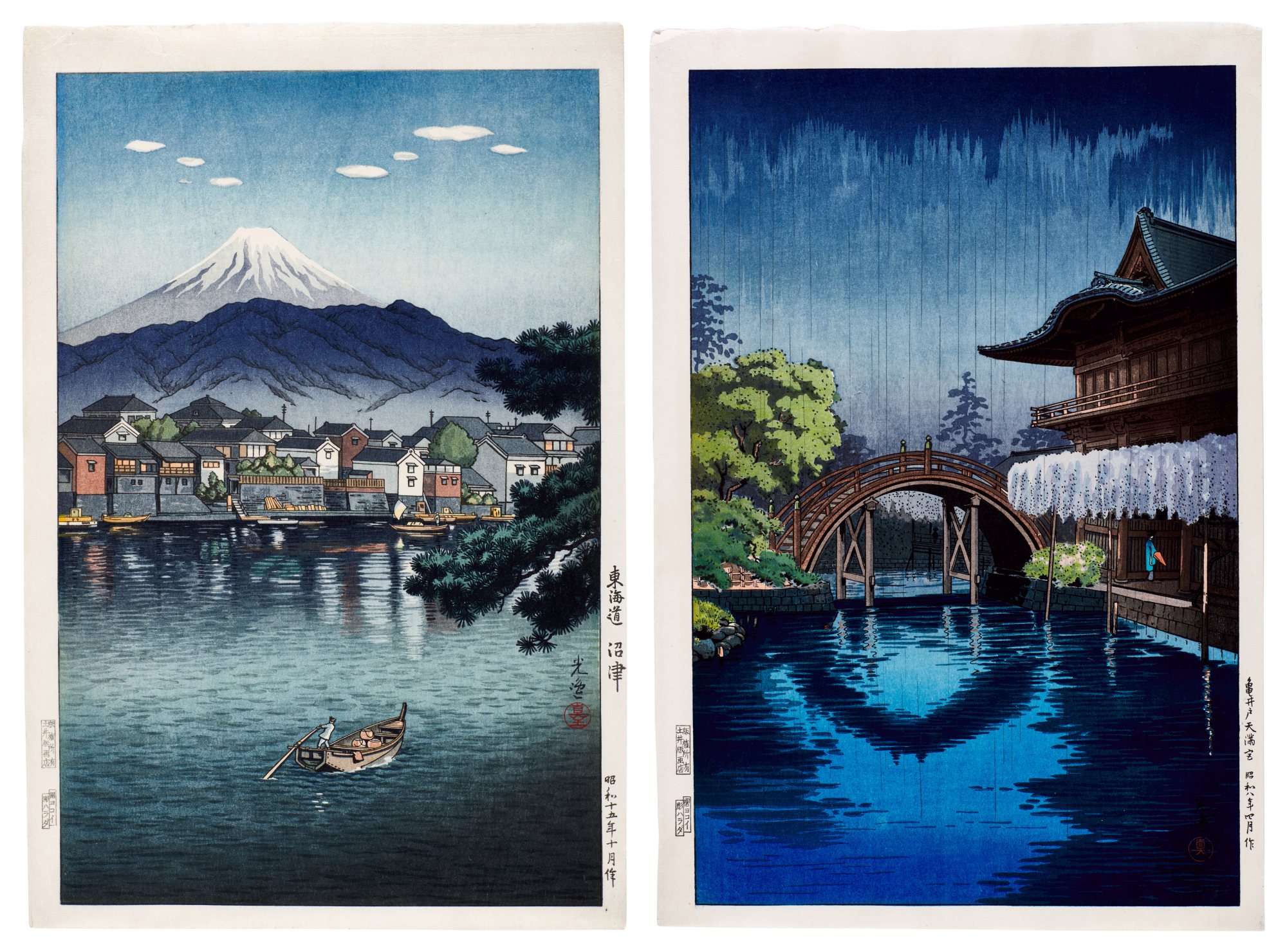 Tsuchiya Koitsu (1870-1943) | Two woodblock prints | Showa period, 20th ...