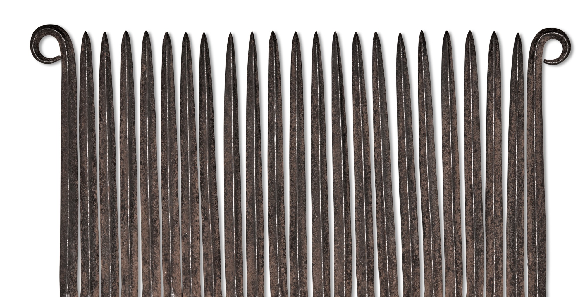 Fine and Rare Engraved Wrought Iron Flax Hetchel, Southeastern ...