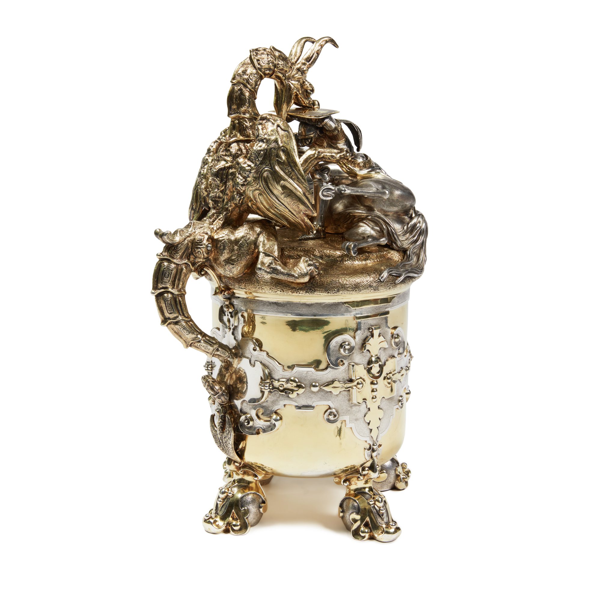 A Massive Victorian Parcel-Gilt Silver Tankard, R & S Garrard & Co ...