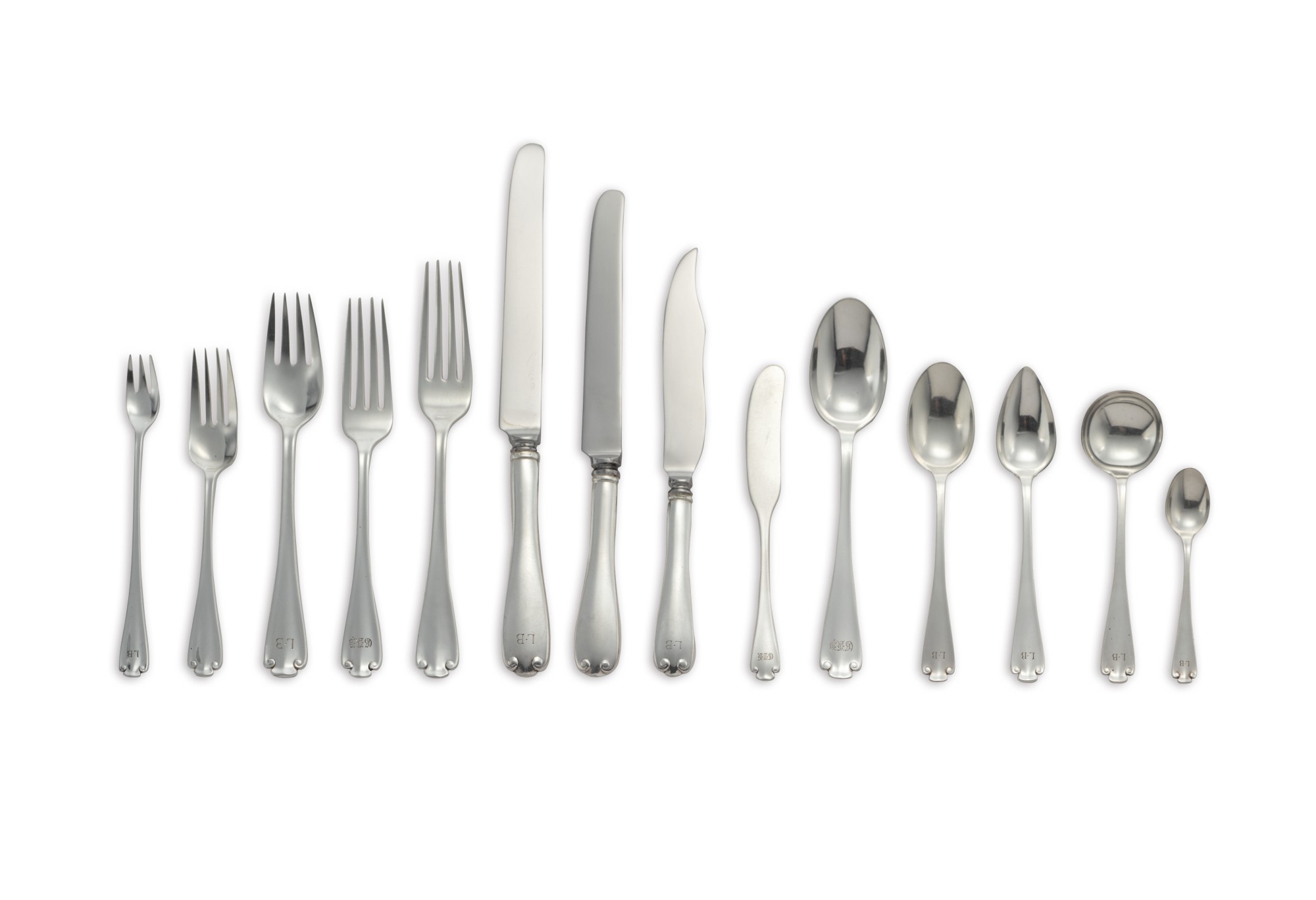 AN ASSEMBLED AMERICAN SILVER FLEMISH PATTERN FLATWARE SERVICE, TIFFANY ...