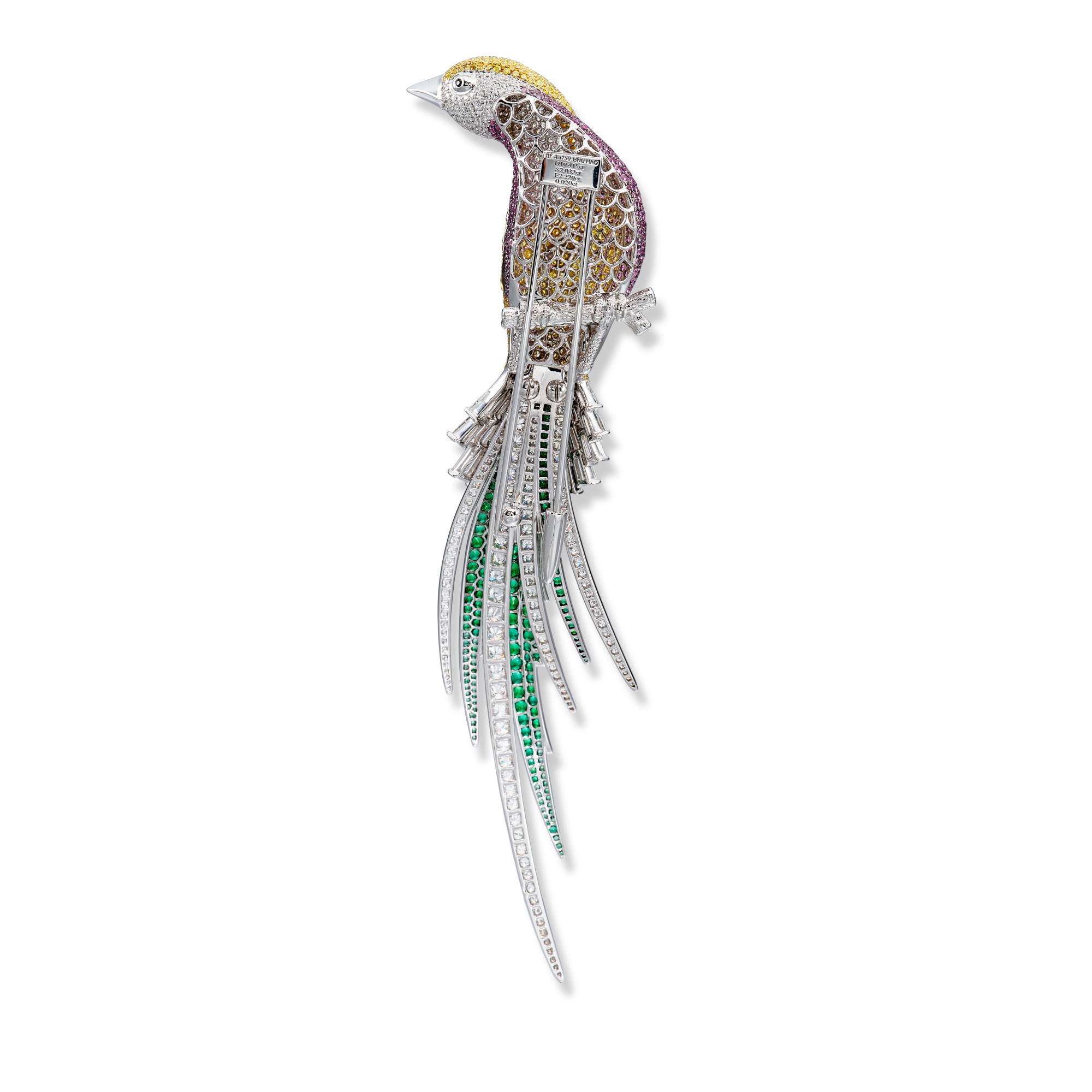 'Le Faisan doré’ Diamond and Gem Set Brooch | TTF | [錦雞] 鑽石 配 寶石 胸針 ...