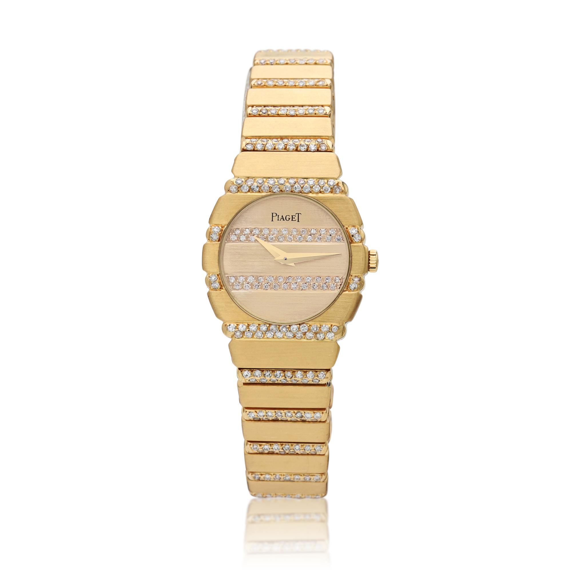 Reference 861 C 705 Polo, A yellow gold and diamond-set bracelet watch ...