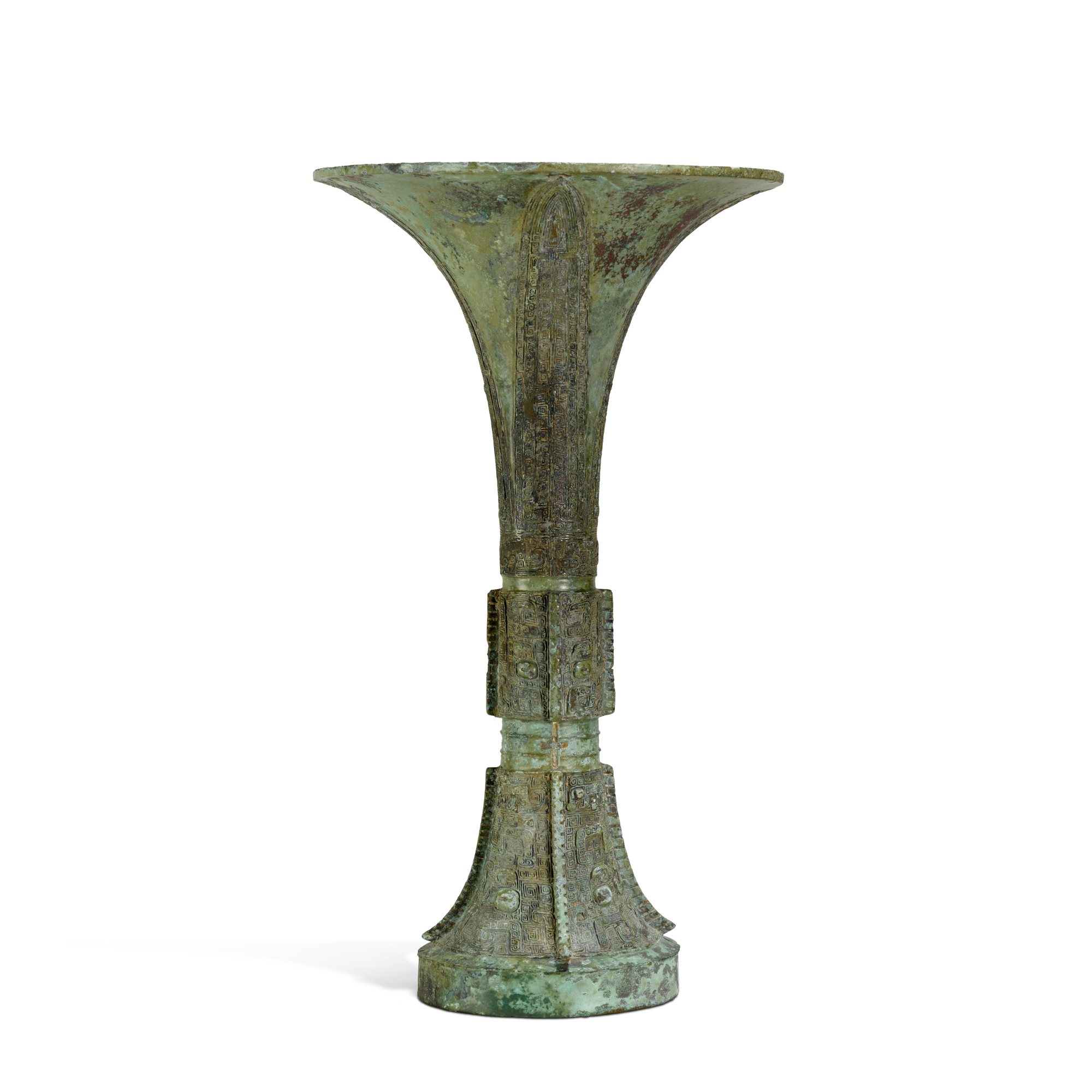 An inscribed archaic bronze ritual wine vessel, gu, Shang dynasty | 商 ...