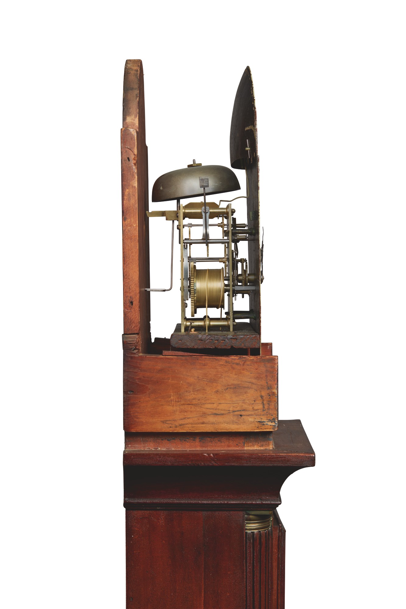 VERY FINE AND RARE CHIPPENDALE TALL CASE CLOCK WITH ROCKING SHIP MOVEMENT, BOSTON, MASSACHUSETTS ...