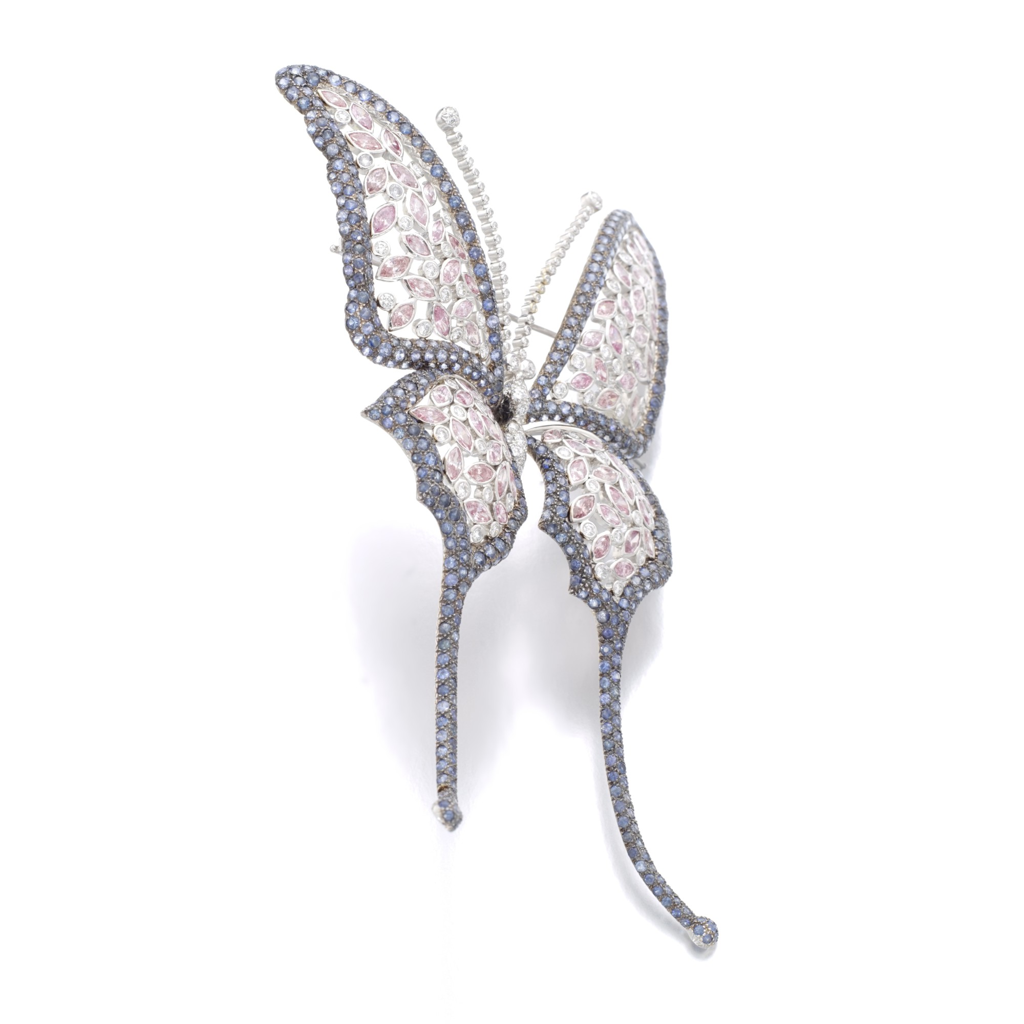 CHOPARD I COLOURED DIAMOND AND SAPPHIRE BROOCH FROM THE ANIMAL WORLD ...