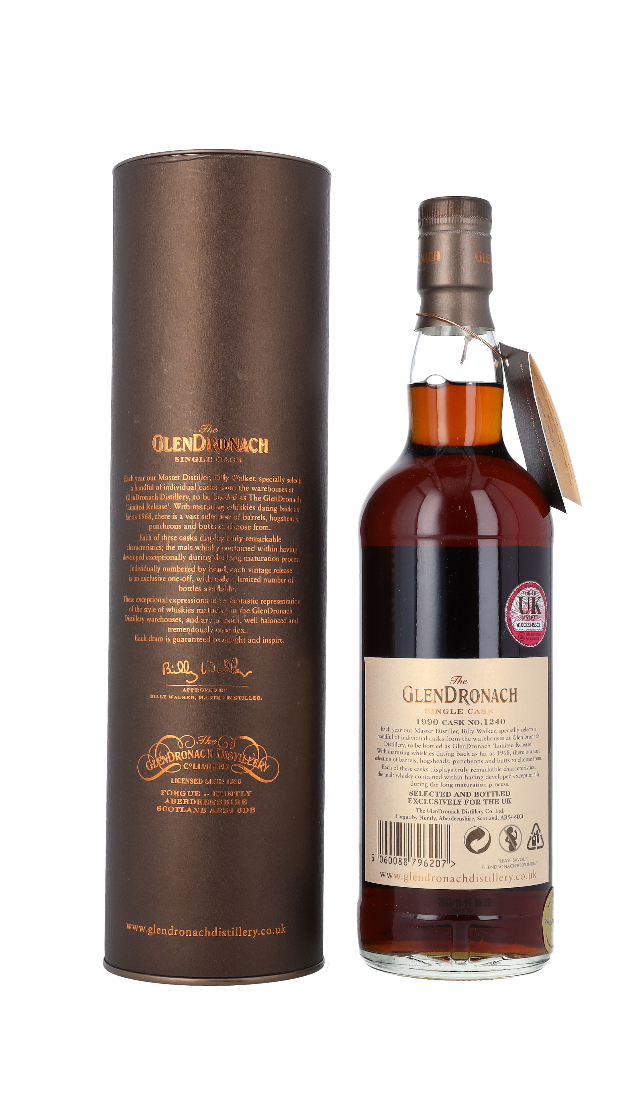 The Glendronach Single Cask 23 Year Old 50.8 abv 1990 (1 BT70) | Scotch ...