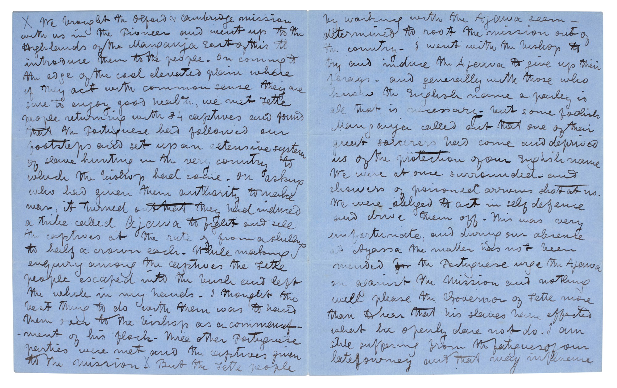 David Livingstone | Autograph letter signed, to Lord Palmerston ...