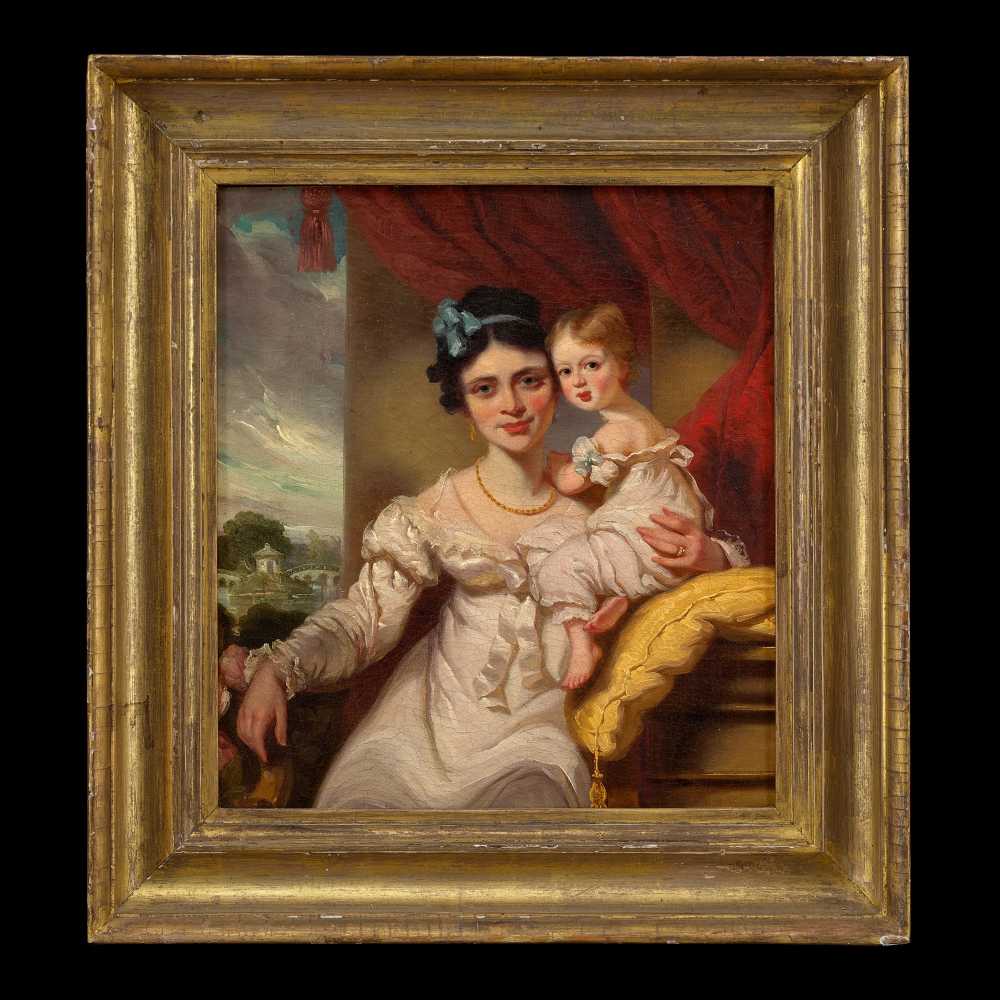 George Chinnery (1774-1852) Portrait of Mrs Sophia Drew and Her Son ...