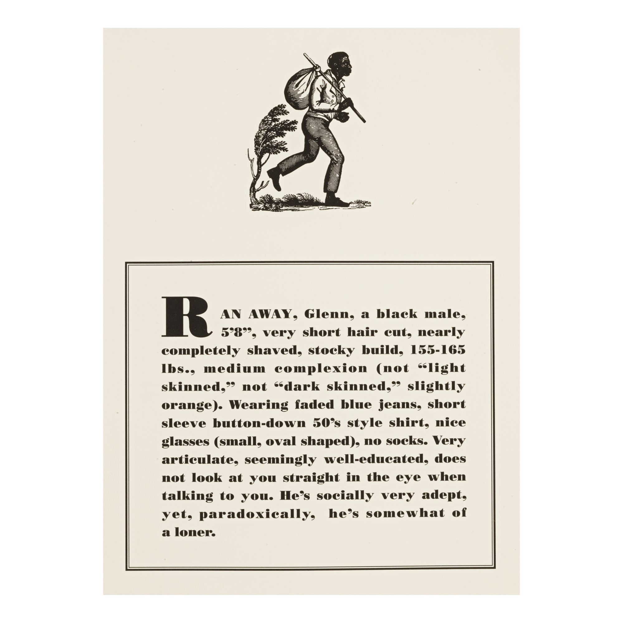 GLENN LIGON | RUNAWAYS | Important Prints and Multiples Day Sale | 2019 ...