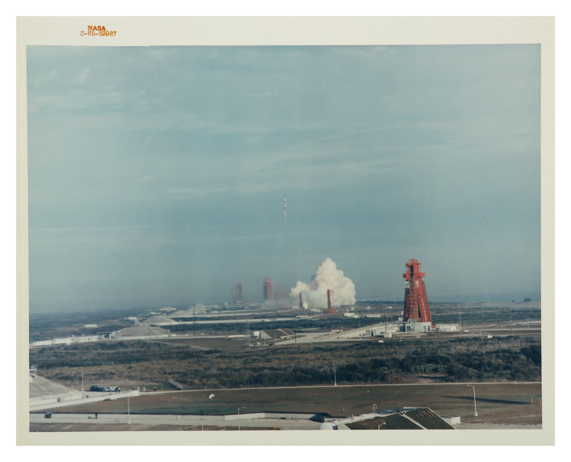 [GEMINI 6-A] LAUNCH OF GEMINI 6-A AT KENNEDY SPACE CENTER. VINTAGE NASA ...