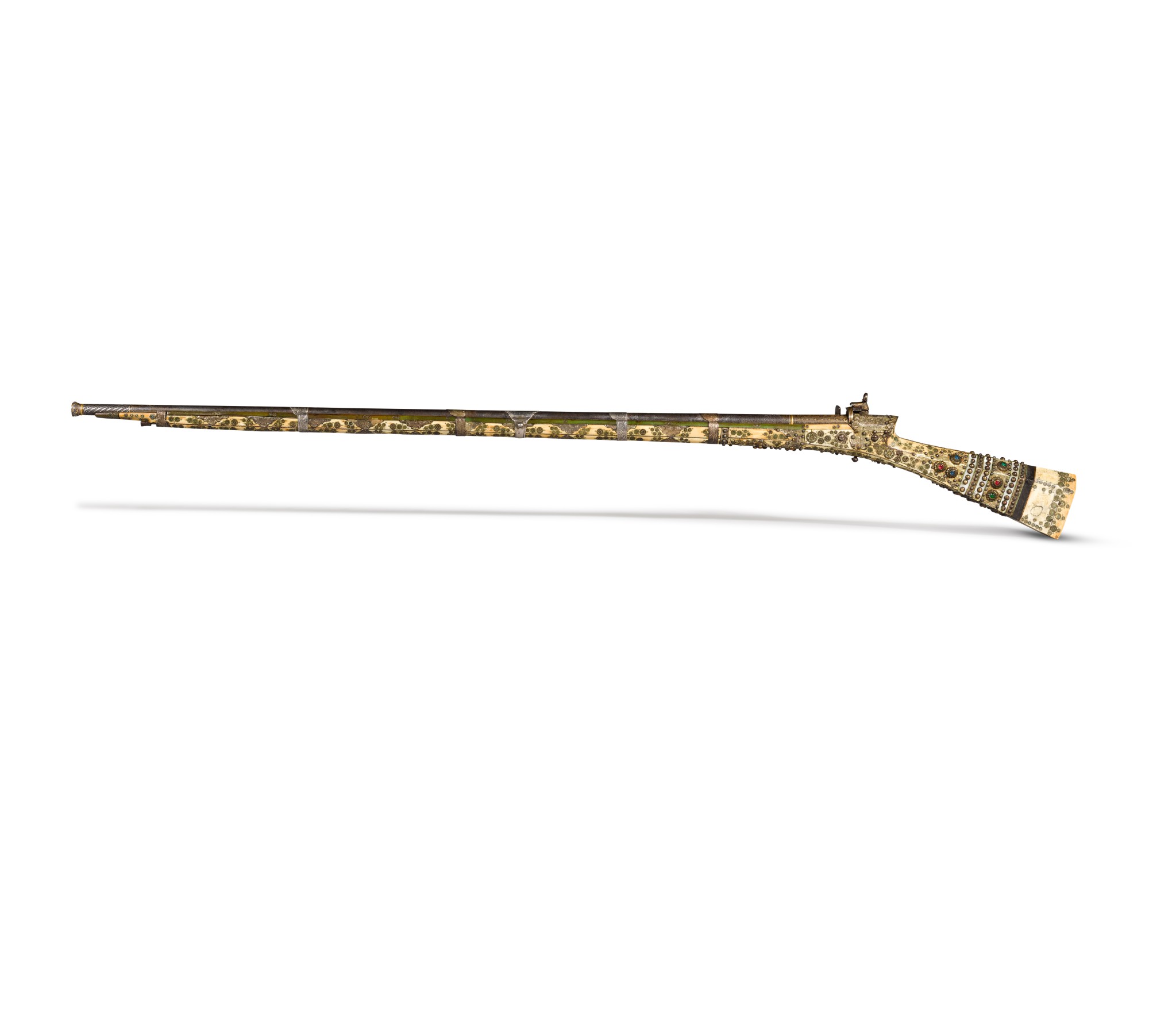 A rare Ottoman miquelet-lock rifle with ivory and mother of pearl ...
