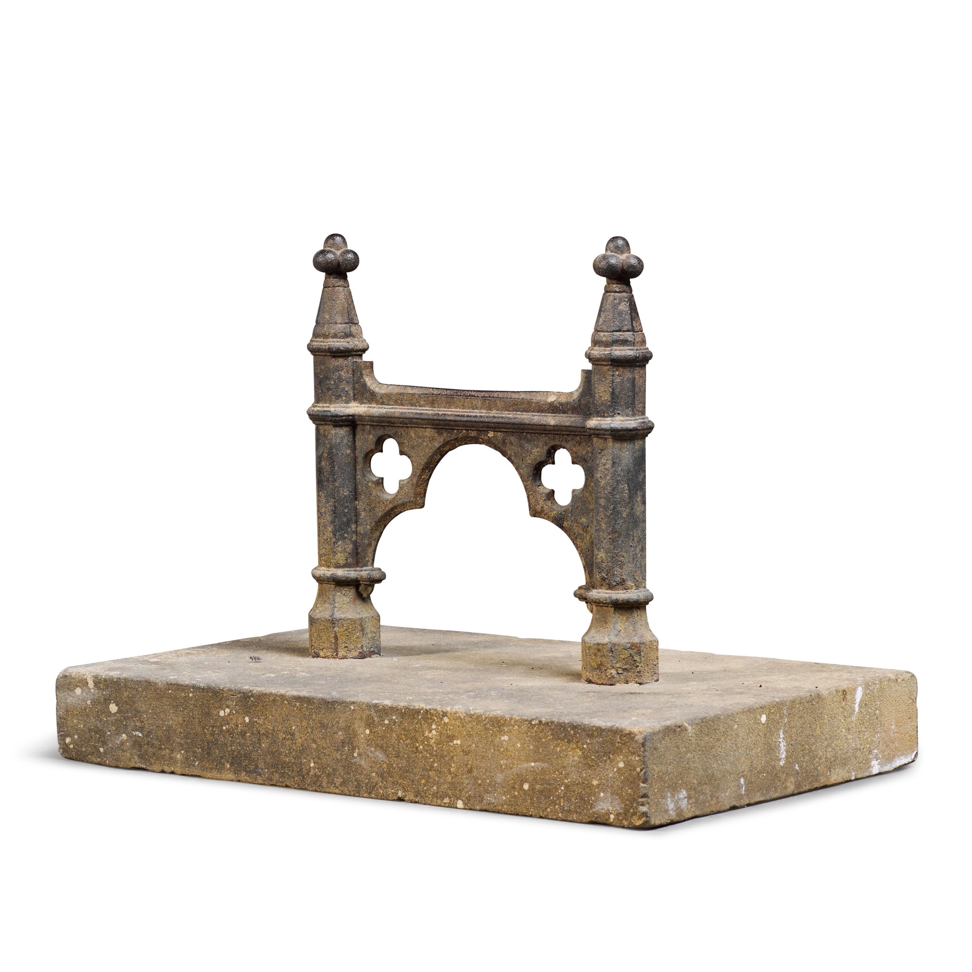 A REGENCY CAST-IRON BOOT-SCRAPER, FIRST QUARTER 19TH CENTURY, OF GOTHIC ...