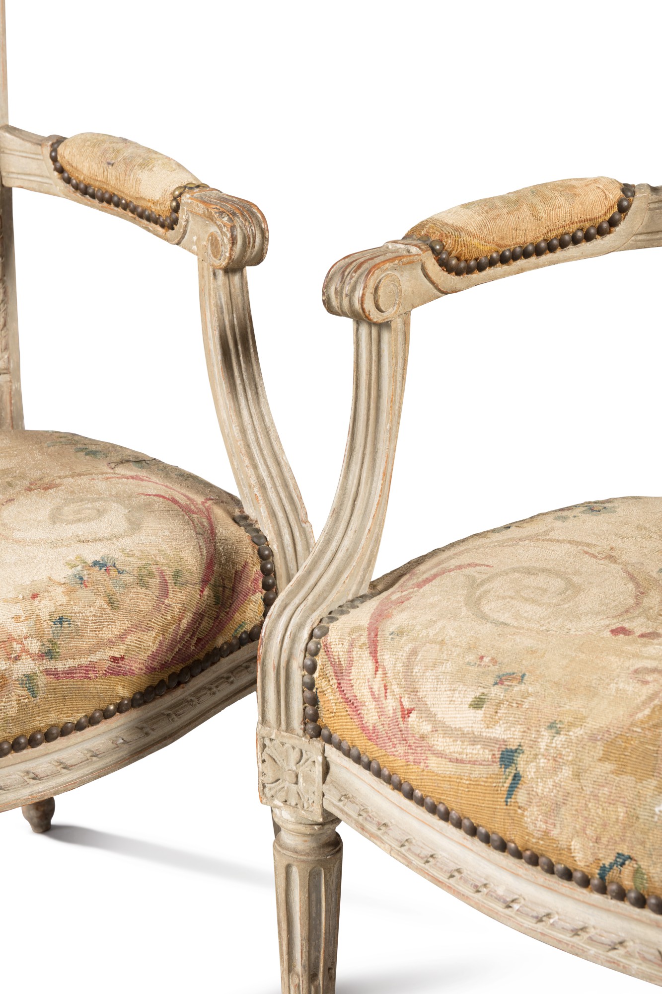 A white lacquered beechwood seat furniture, Louis XVI, circa 1780 ...