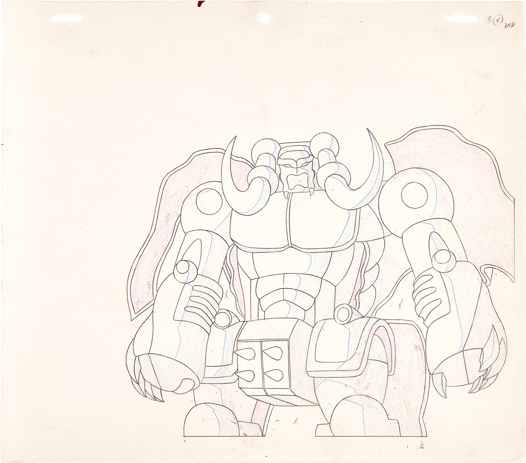 Group of Transformers Animation Cels with Dougas and Printed Background ...
