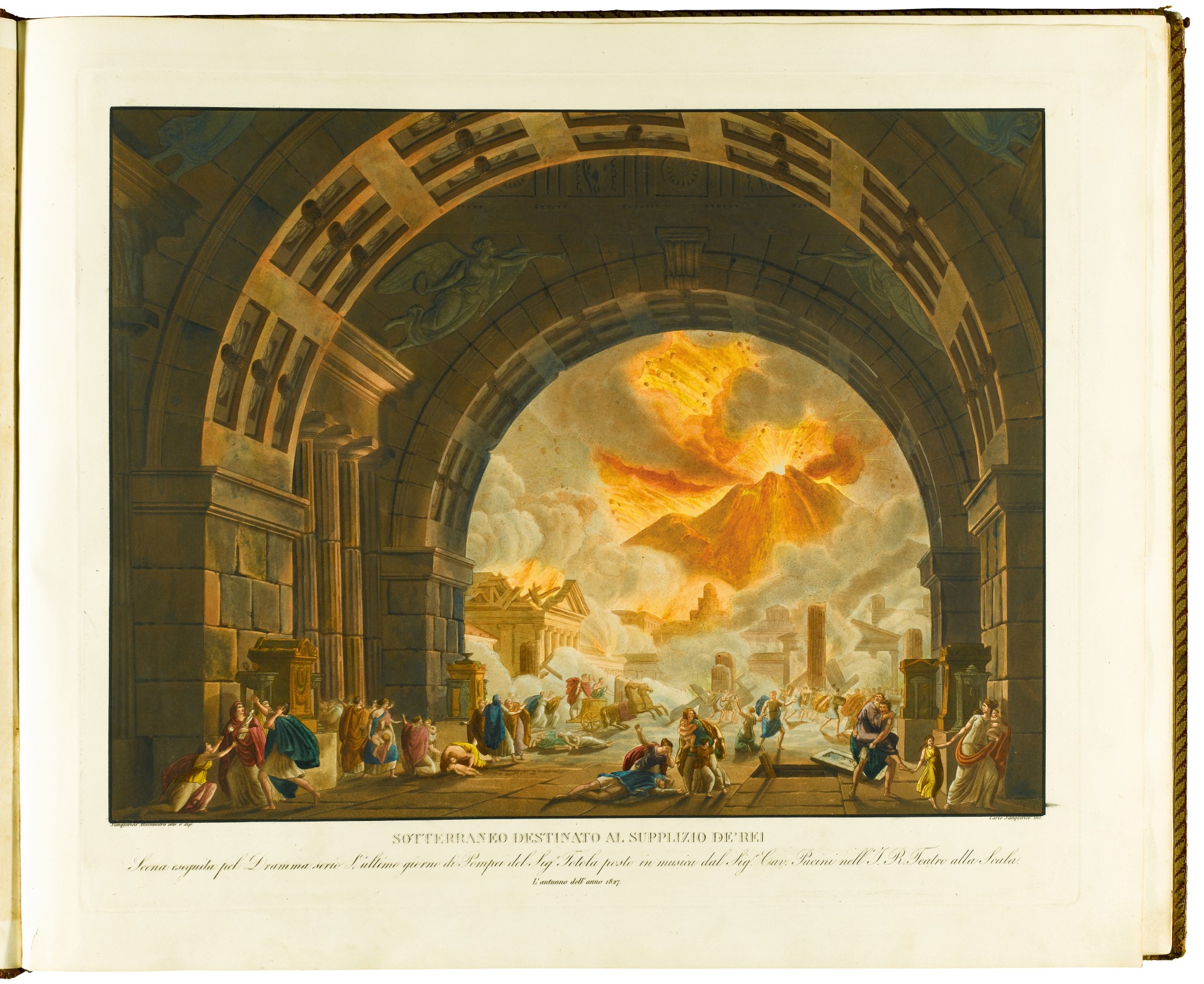 A. Sanquirico. Raccolta di varie decorazioni sceniche [La Scala set designs], contemporary ...