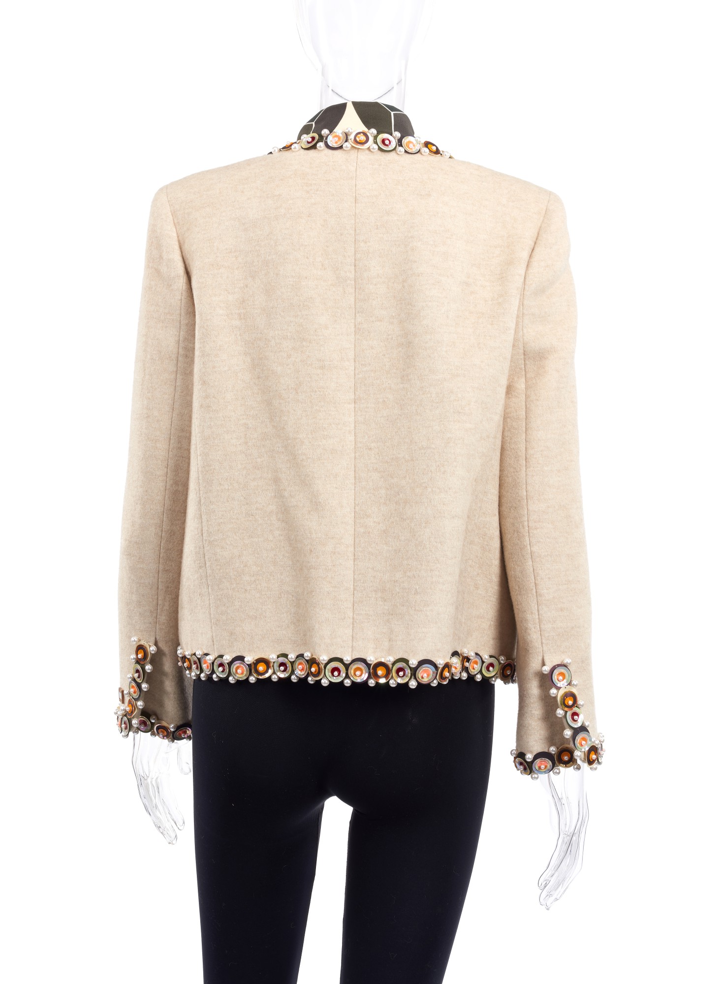 EMBELLISHED WOOL-BLEND JACKET AND BLOUSE, CHANEL | A Collection of a ...