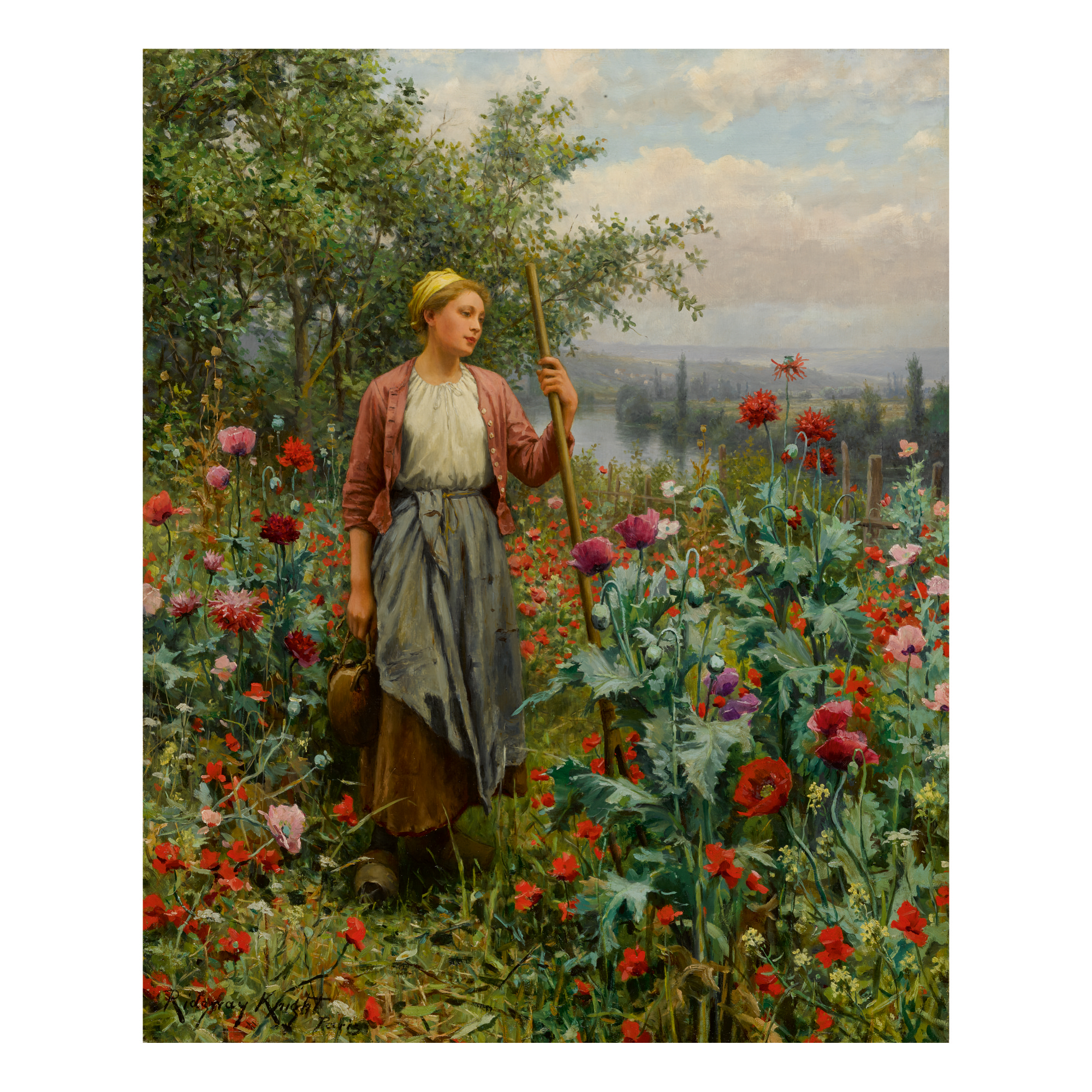 DANIEL RIDGWAY KNIGHT | POPPIES | 19th Century European Art | 2019 ...