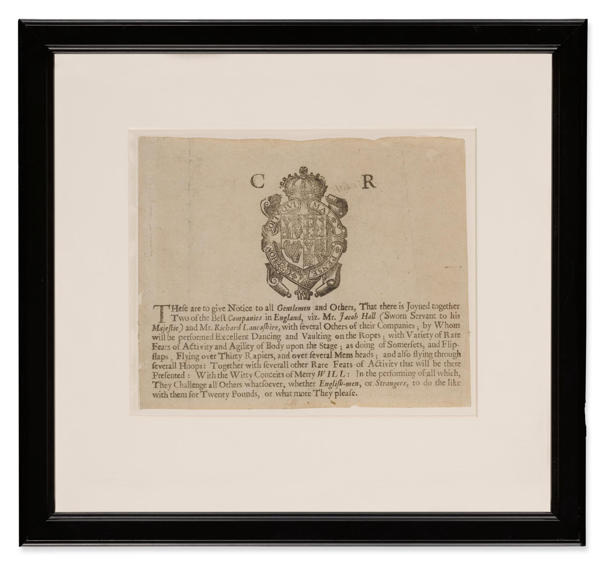 Hall, Jacob, and Richard Lancashire | A rare relic of a rope-dance ...