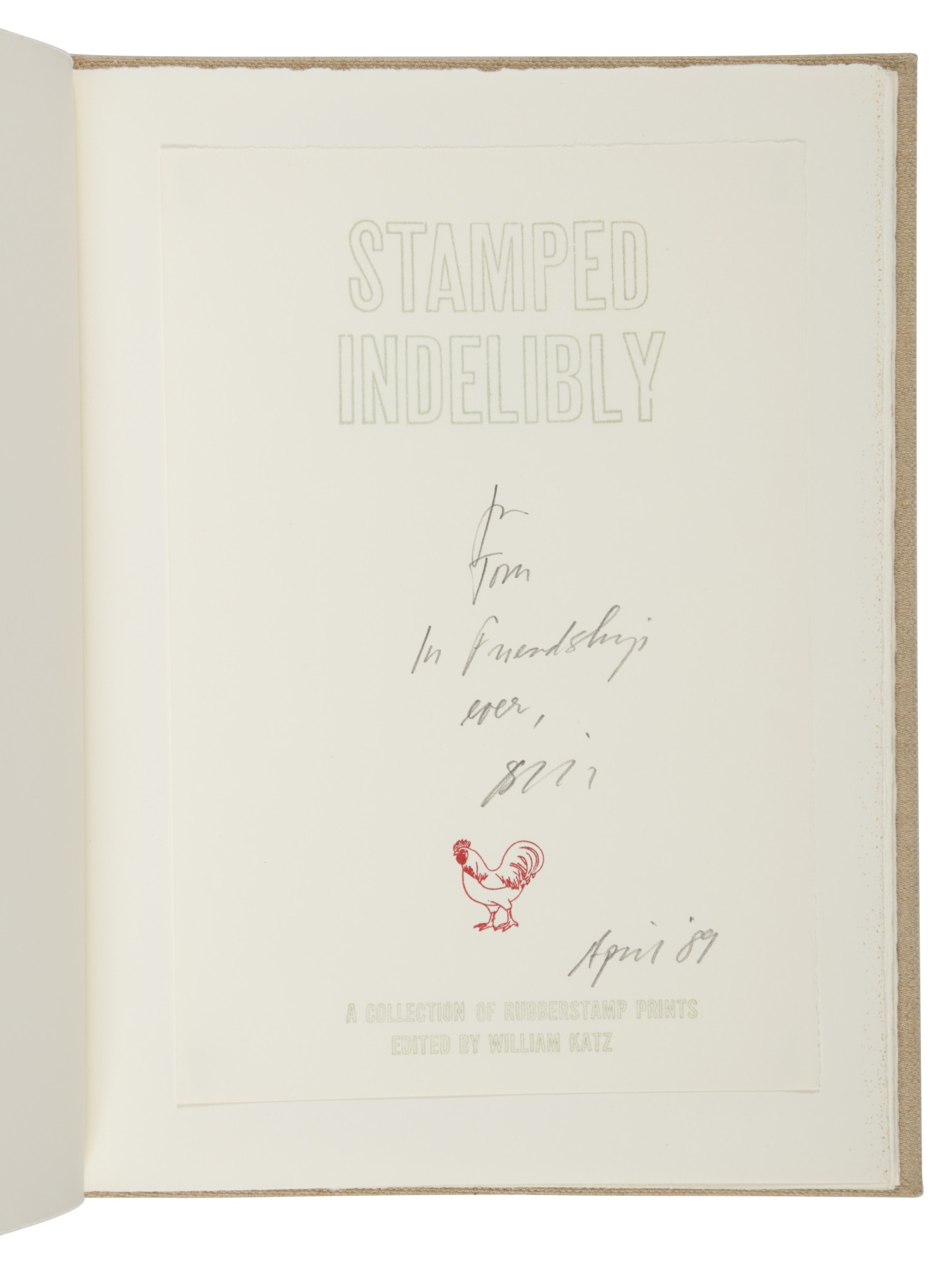 Stamped Indelibly. New York: William Katz/Indianakatz, 1967 | The ...