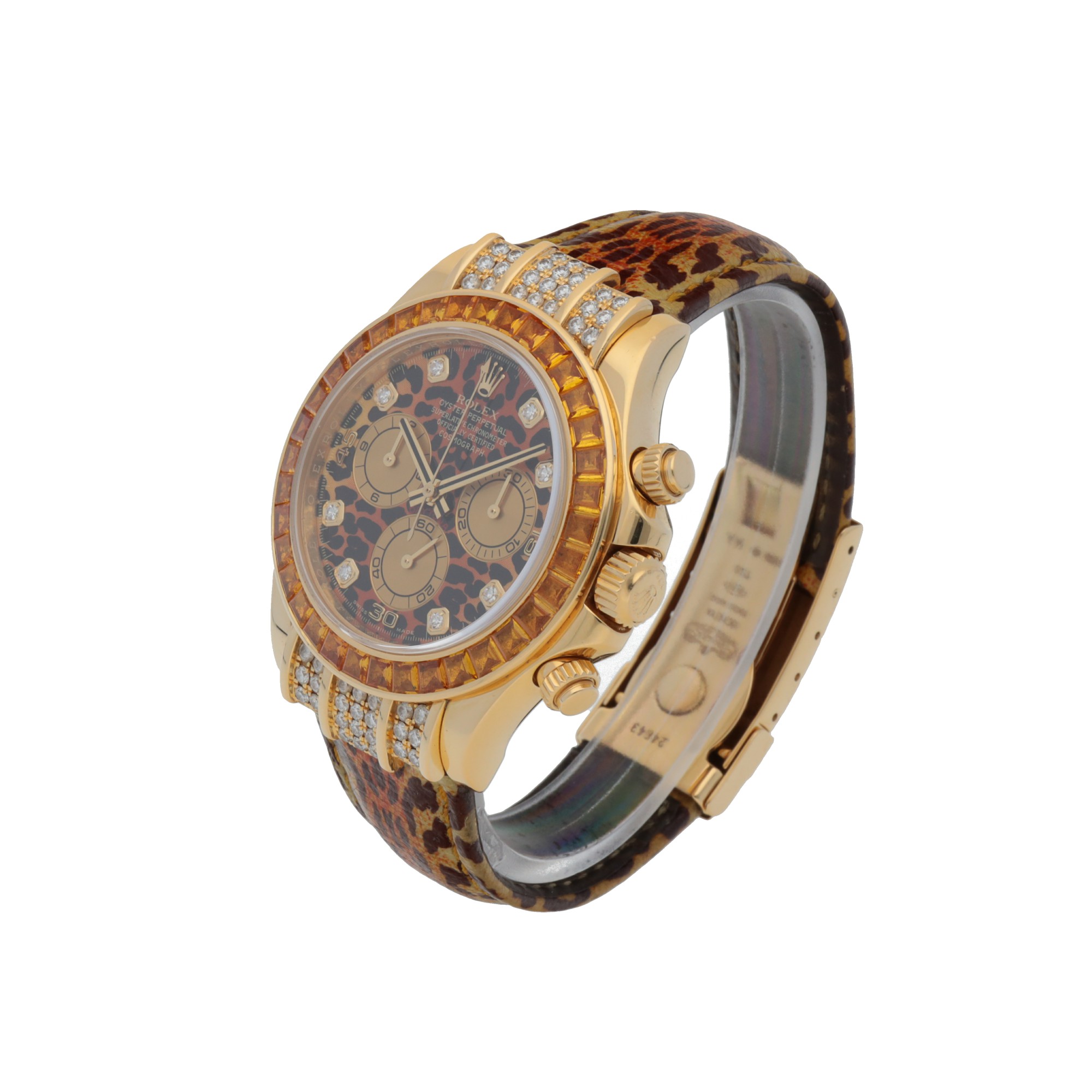 ROLEX | 'LEOPARD' DAYTONA, REF 116598 SACO YELLOW GOLD DIAMOND AND ...