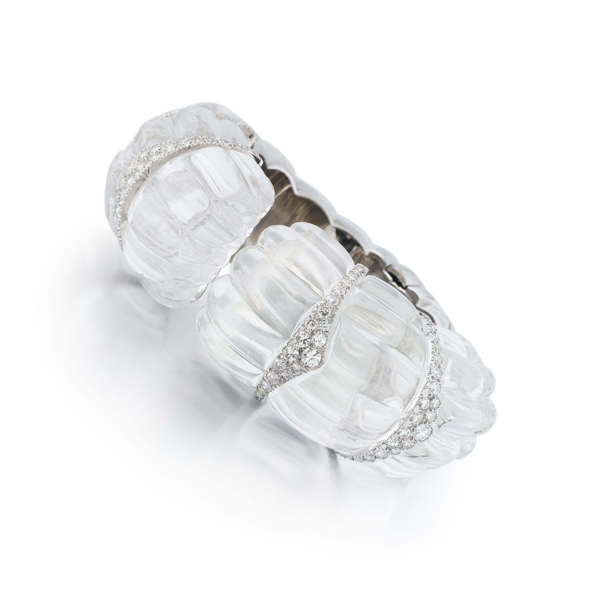 David Webb | Bracelet cristal de roche and diamond | Rock crystal and ...