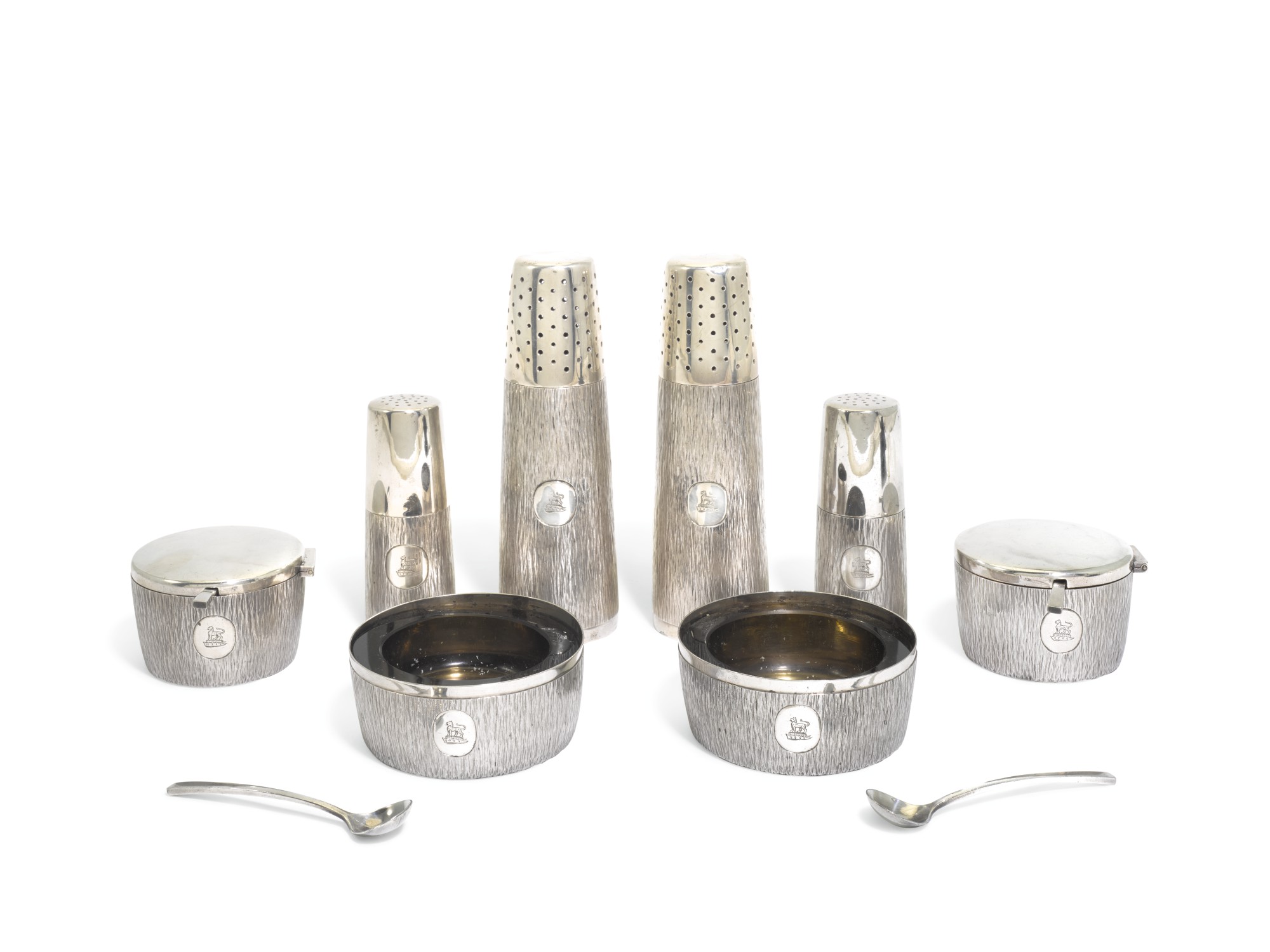 A small Elizabeth II silver table service, Gerald Benney, London, 1966/ ...