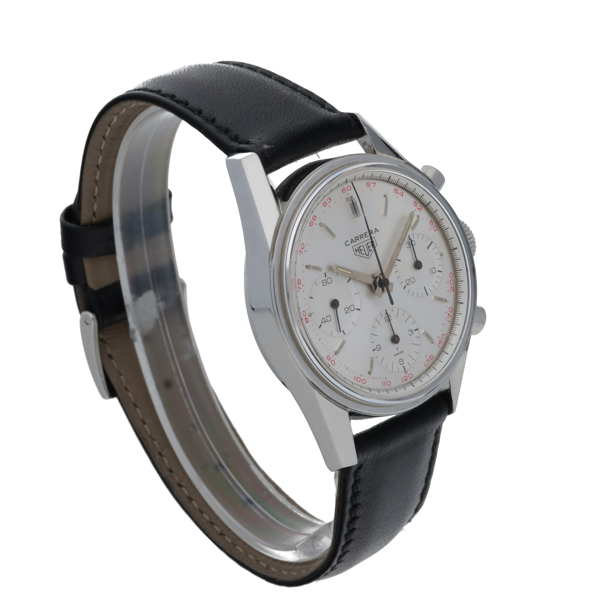 HEUER | CARRERA 12, REF 2447T STAINLESS STEEL CHRONOGRAPH WRISTWATCH ...