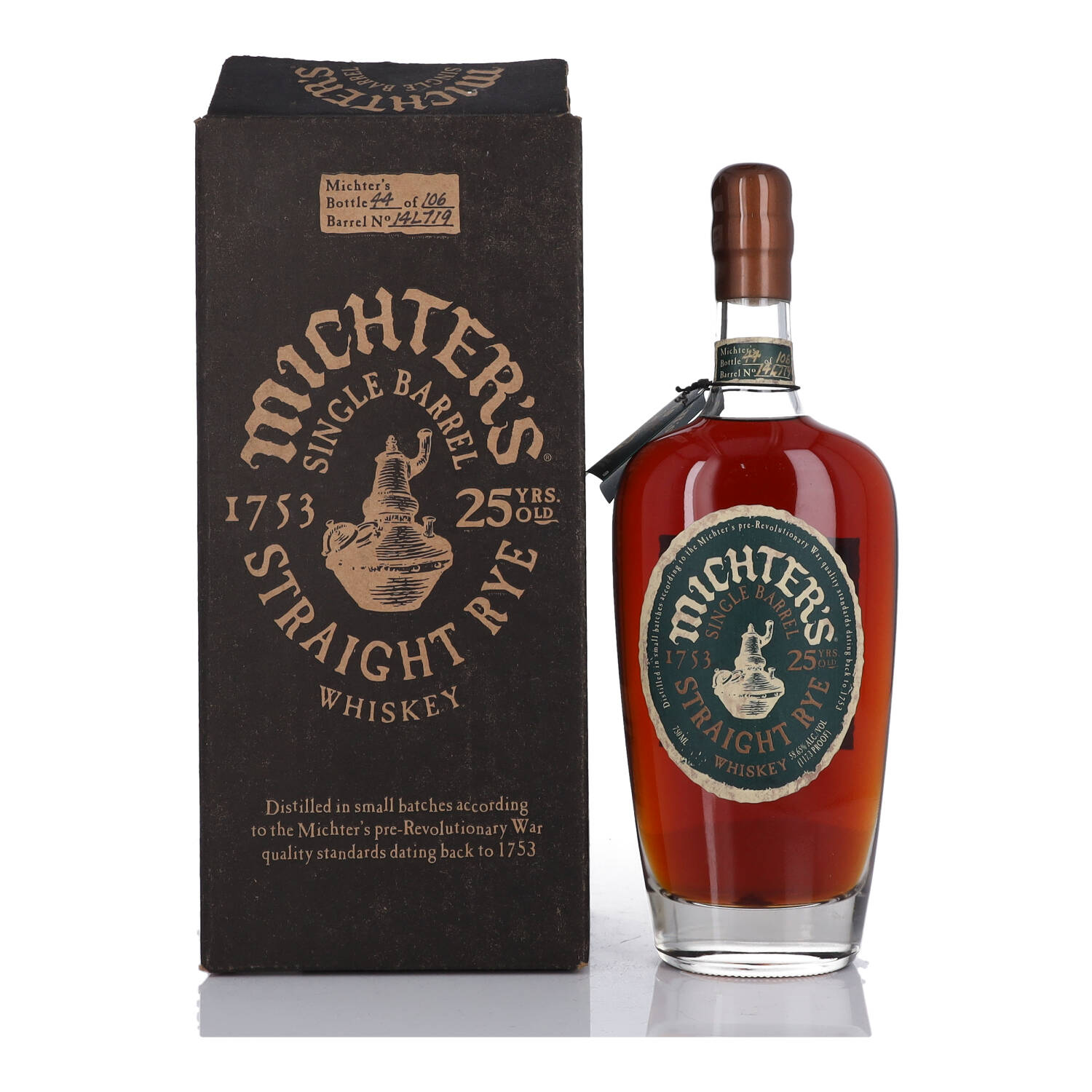 Michter's Single Barrel Rye 25 Year Old 117.3 Proof NV (1 BT 75cl ...