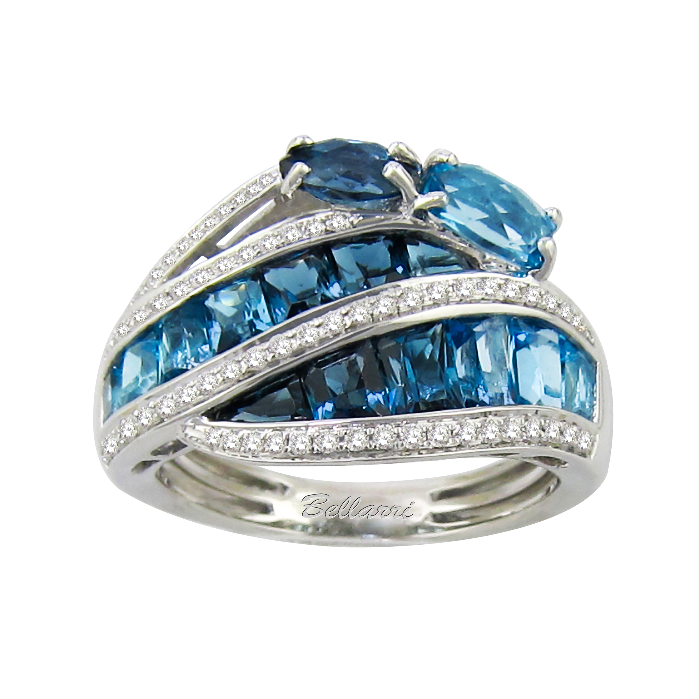 Bellarri White Gold, Topaz And Diamond Capri Ring Available For ...