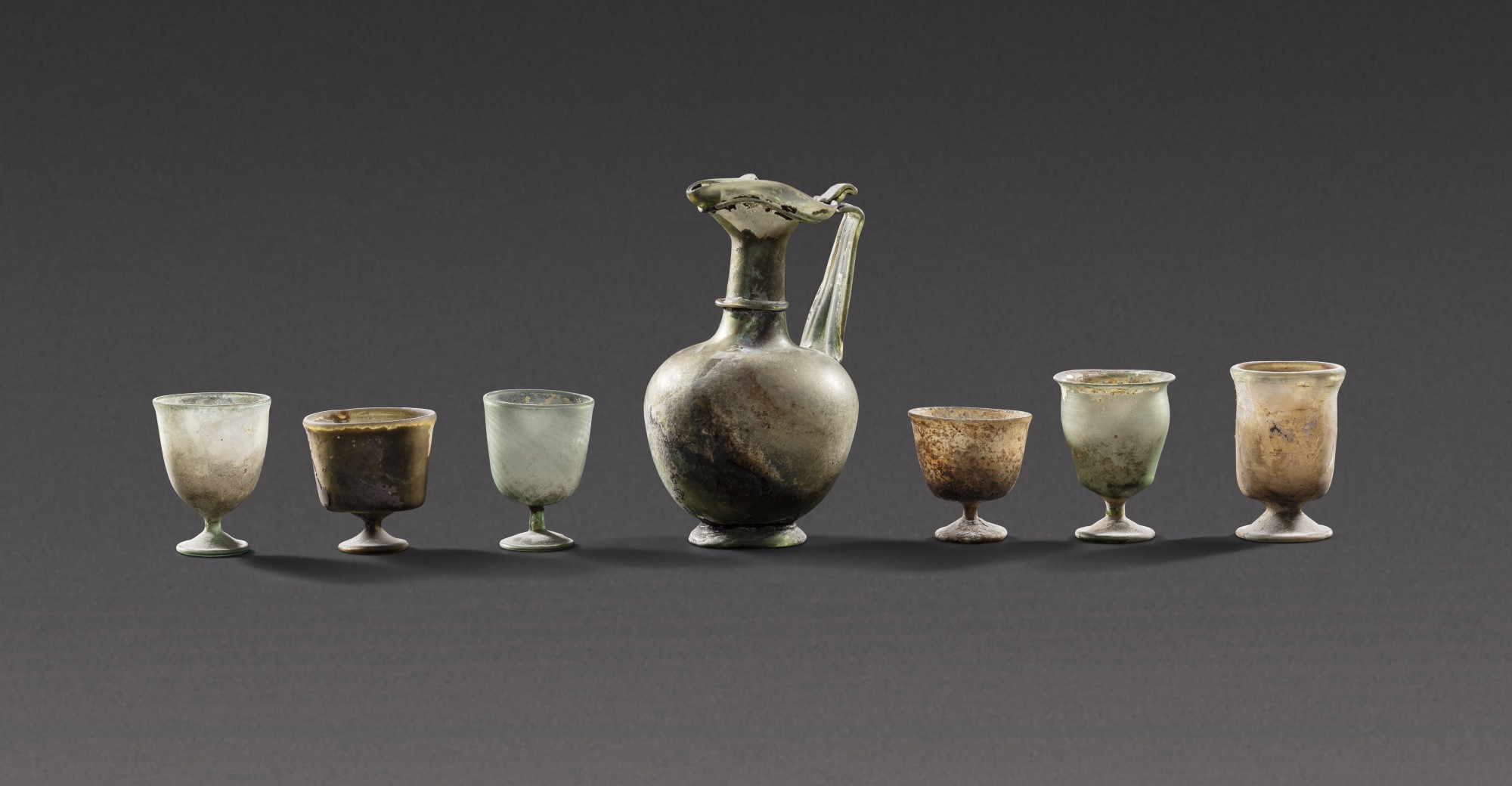Seven Roman Glass Vessels, circa 3rd/5th Century A.D. | Ancient ...