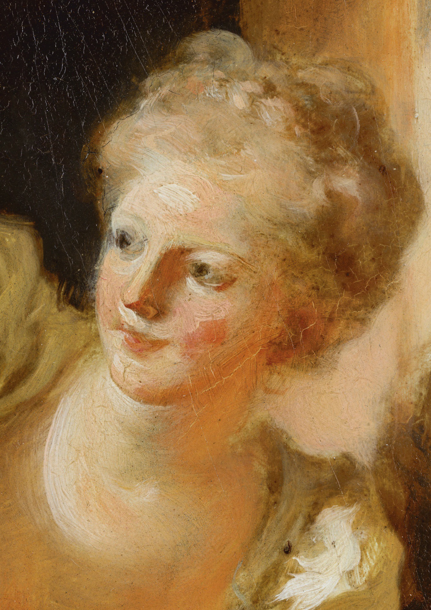 JEAN HONORÉ FRAGONARD | A YOUNG WOMAN LEANING OUT OF A WINDOW ...