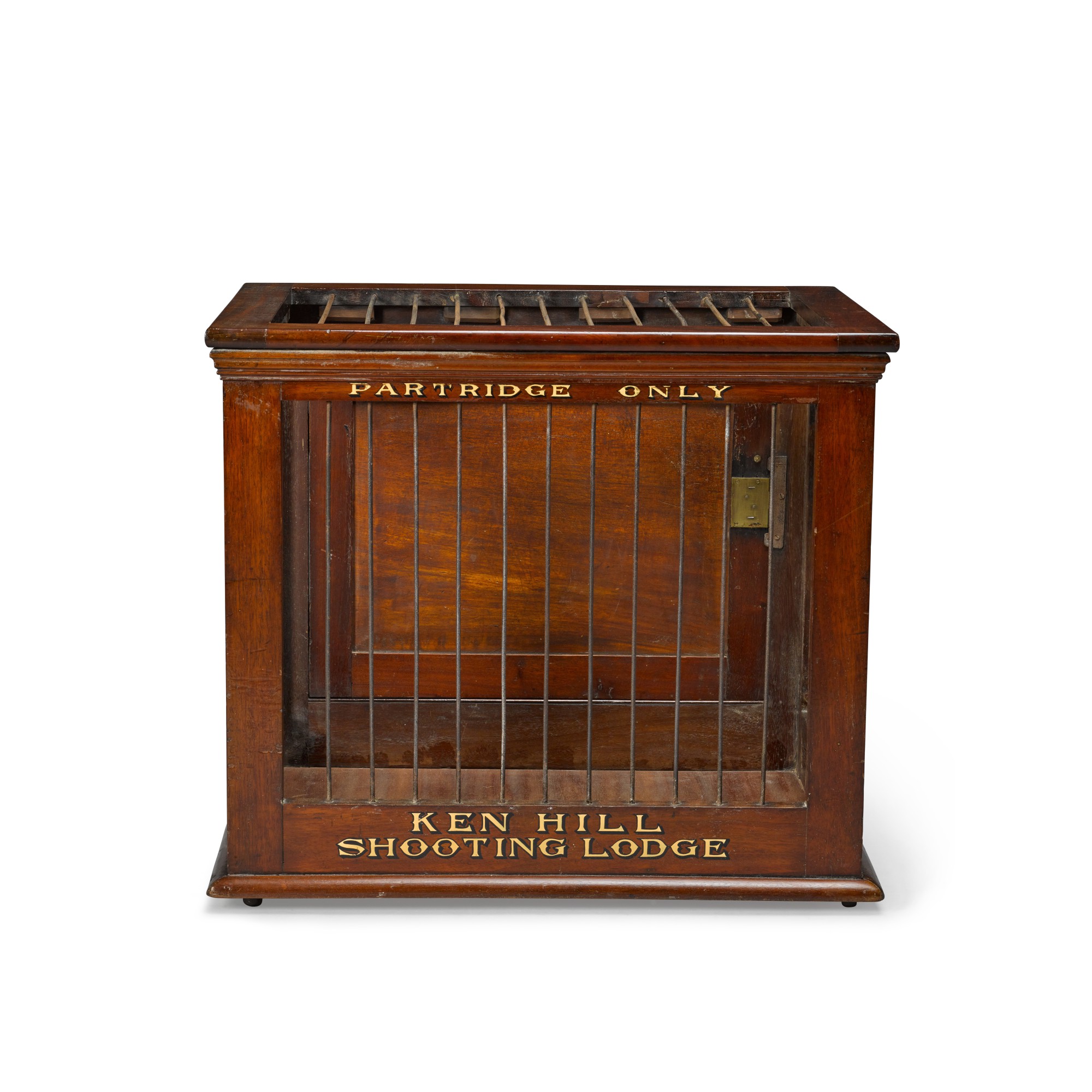 A Victorian mahogany partridge cage, second half 19th century ...