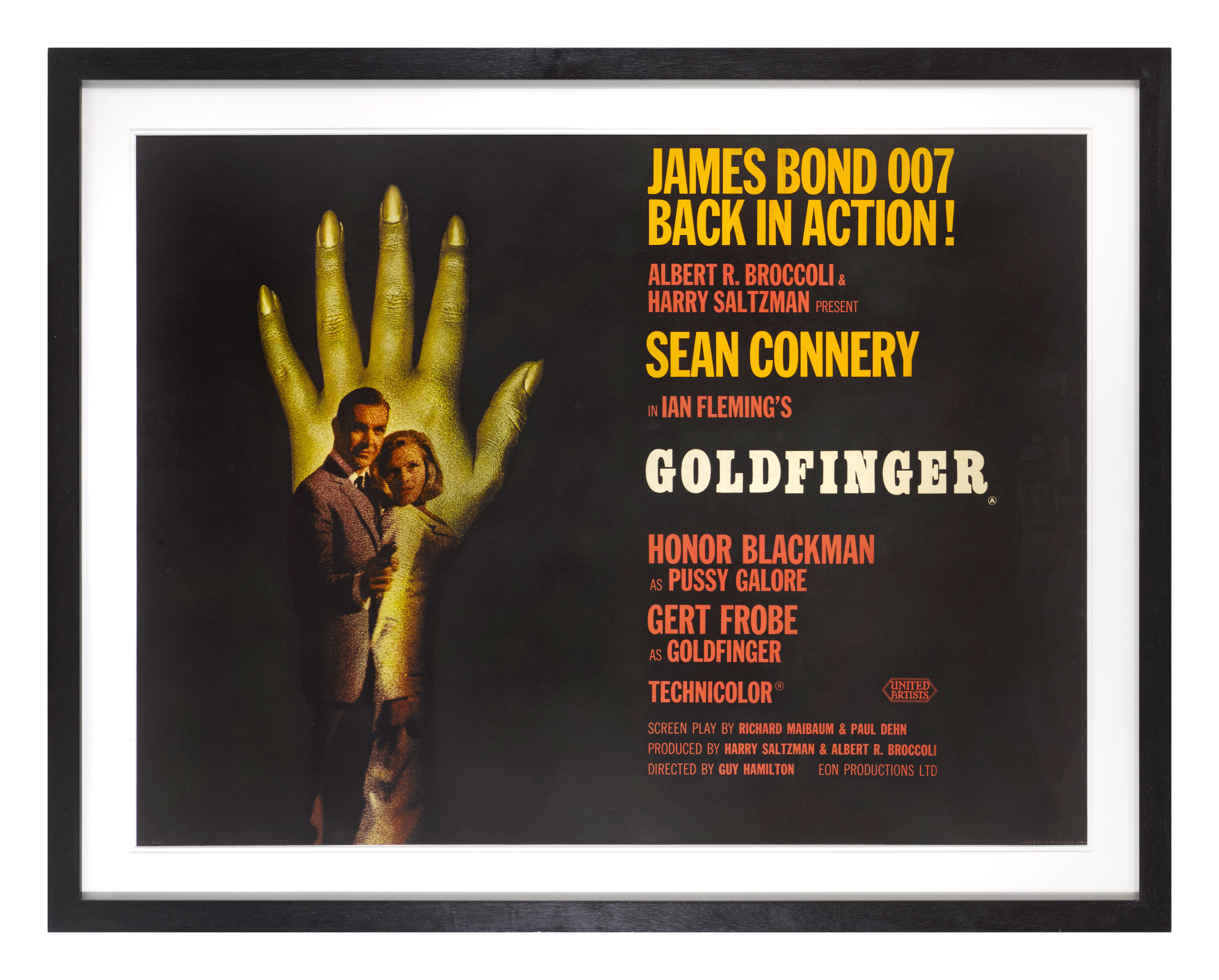 GOLDFINGER (1964) POSTER, BRITISH, STYLE B | James Bond Film Posters ...