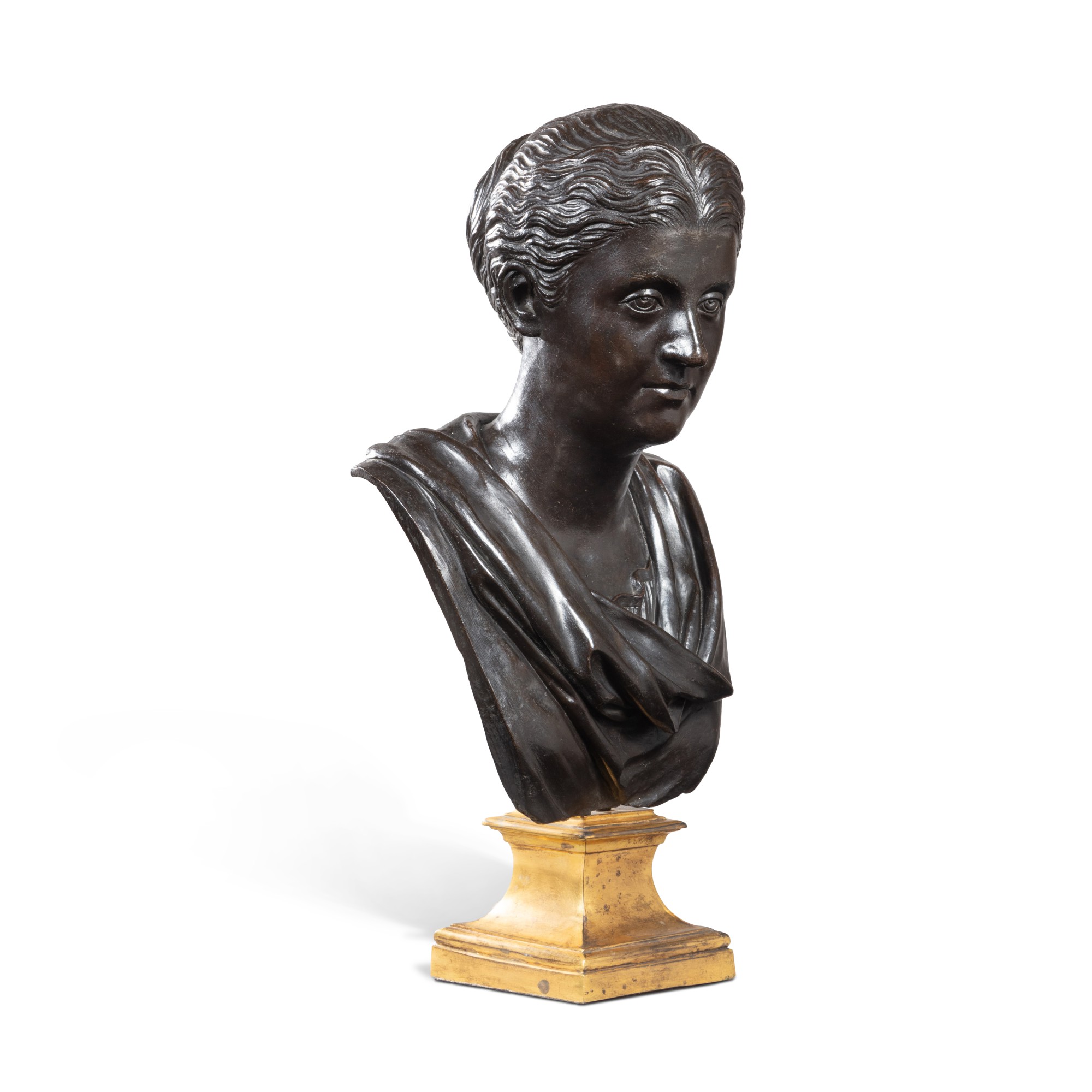 A Venetian bronze Bust of a Roman Empress, late 16th century, inspired ...