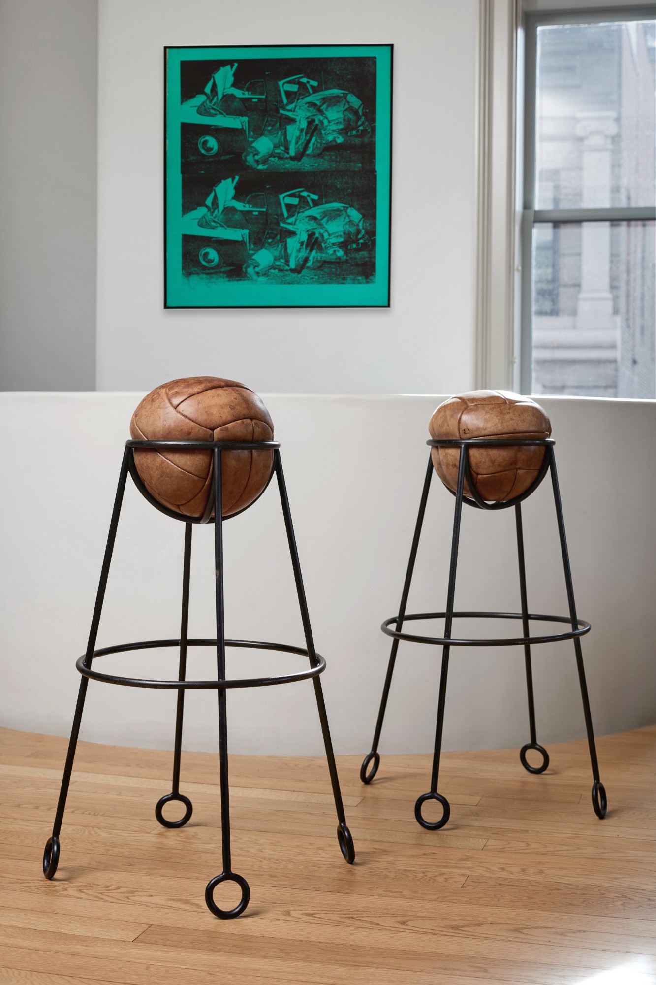 Pair of "Yo-Yo" Bar Stools | PROUVÉ x BASQUIAT: Art and Design from the ...