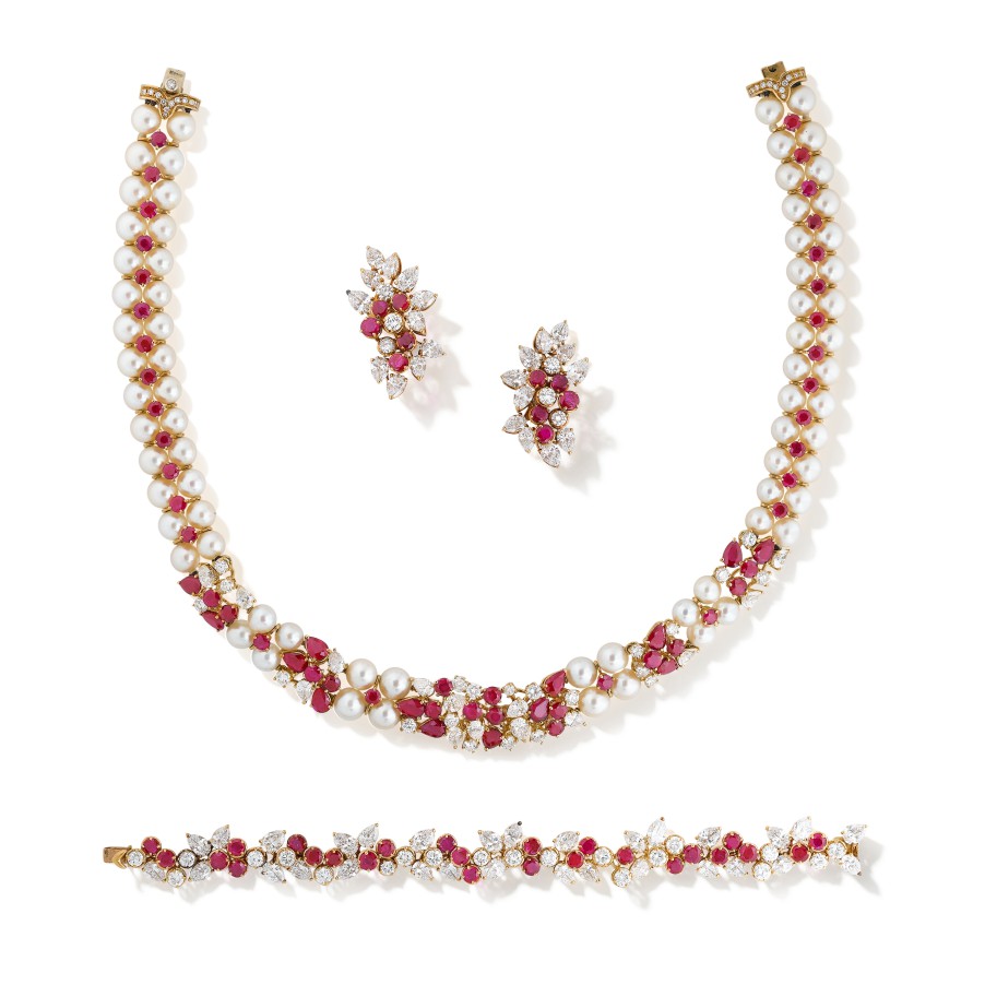 Repossi | Demi-Parure rubis perles de culture et diamants | Ruby ...