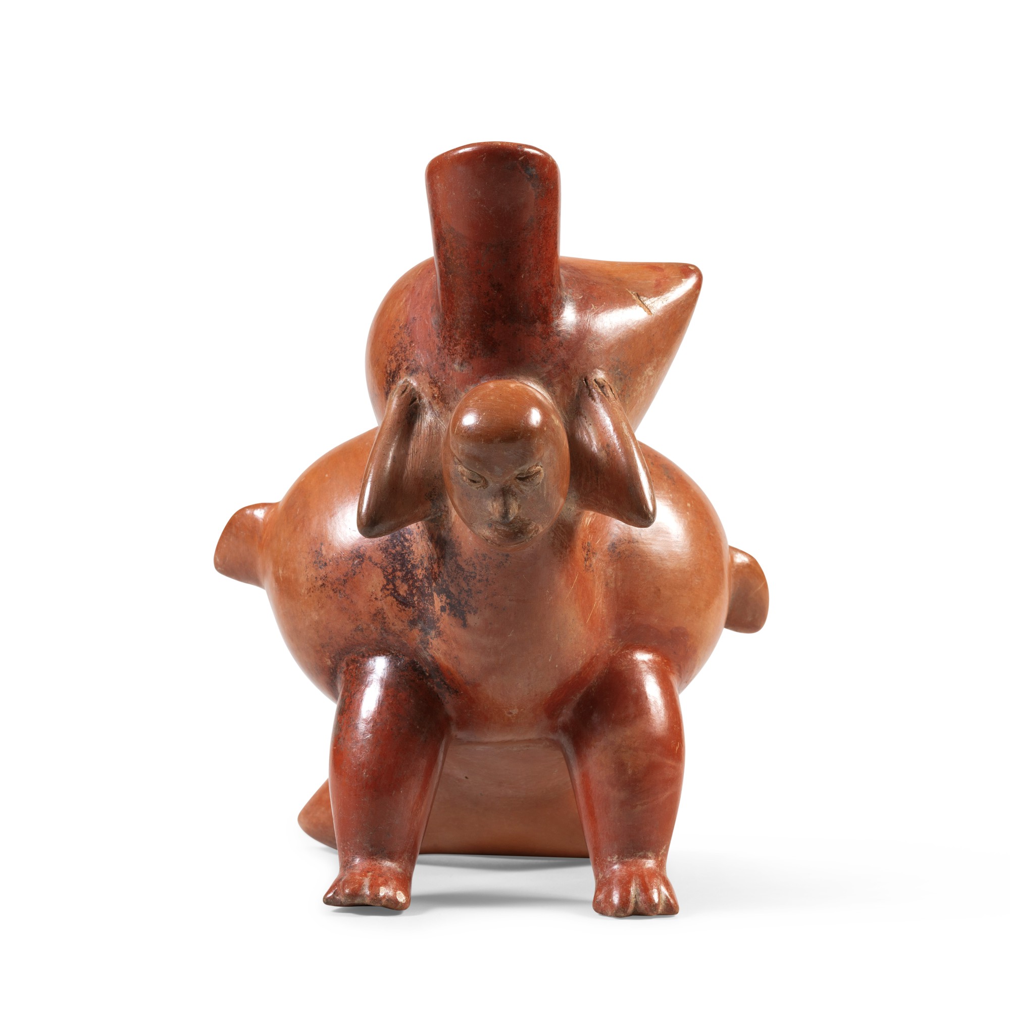 Reclinatorio figurant un personnage debout, Colima, Mexique ...