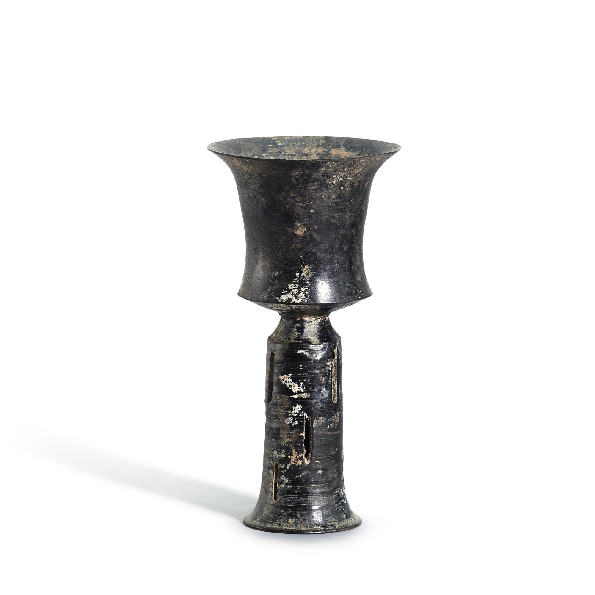 A black 'eggshell' pottery stemcup Longshan culture, c. 2500-2000 B.C ...