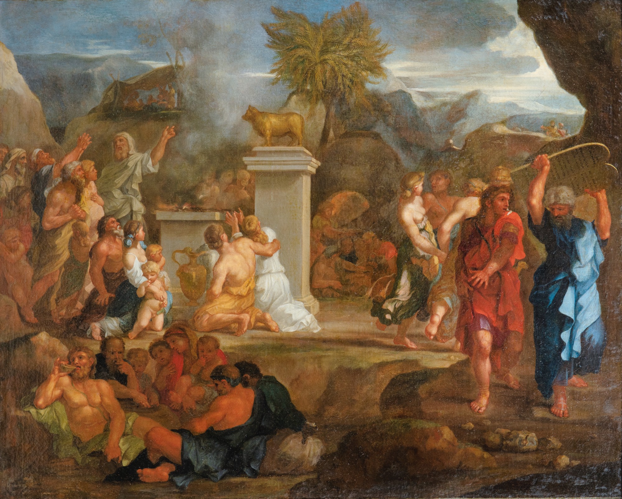 SÉBASTIEN BOURDON | THE ADORATION OF THE GOLDEN CALF | Tableaux Dessins ...