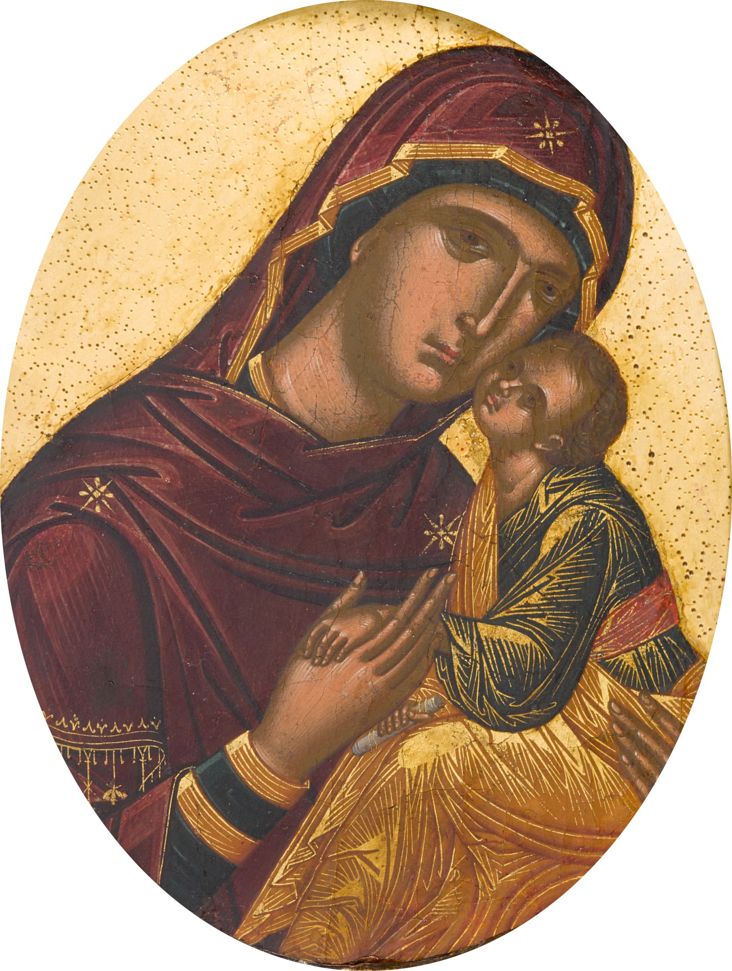 An icon of the Eleousa Mother of God, Crete, early 16th century ...