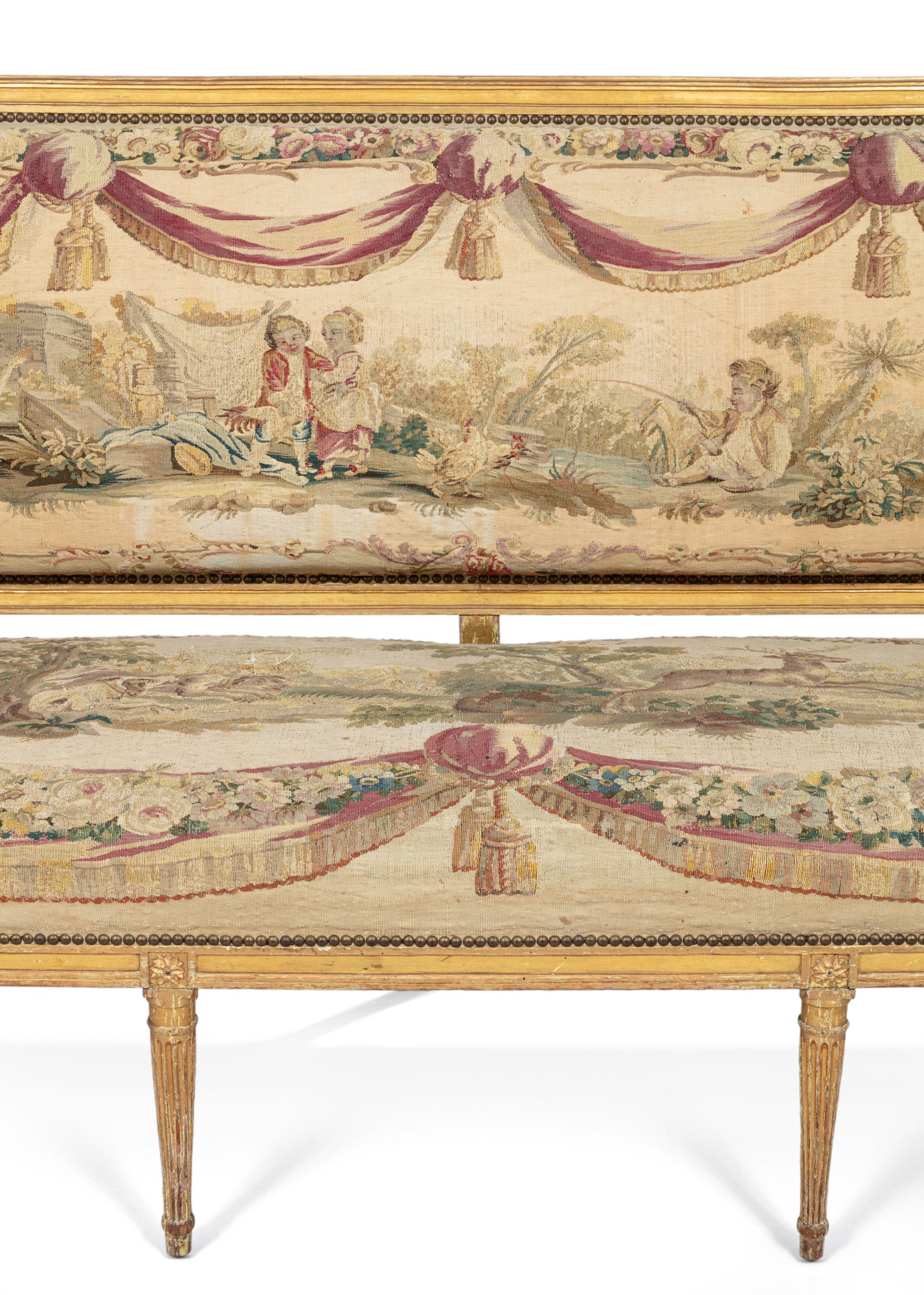 A giltwood seat furniture, Louis XVI, circa 1780 | Mobilier de salon en ...