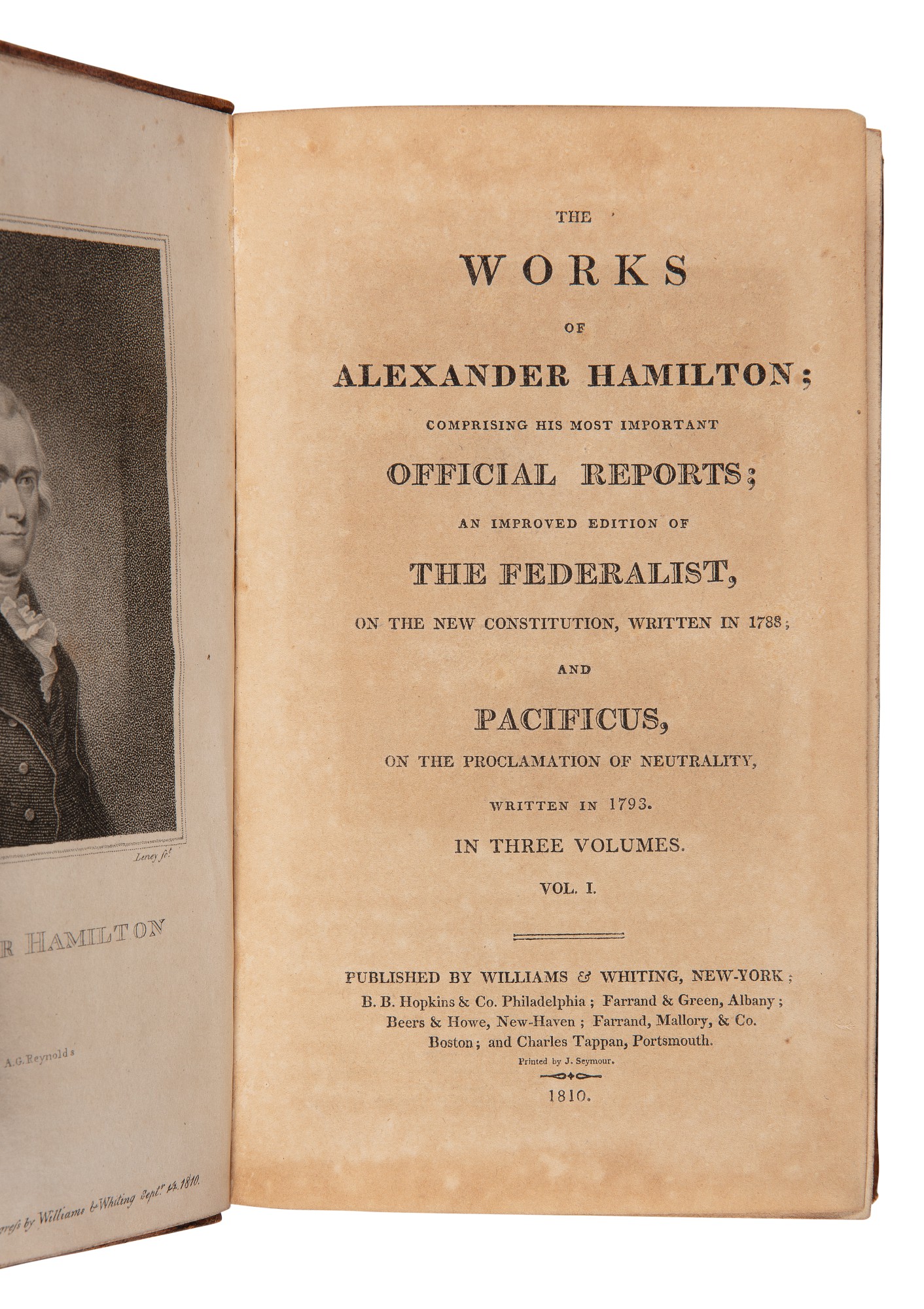 Hamilton, Alexander | The first collected edition of Alexander Hamilton ...
