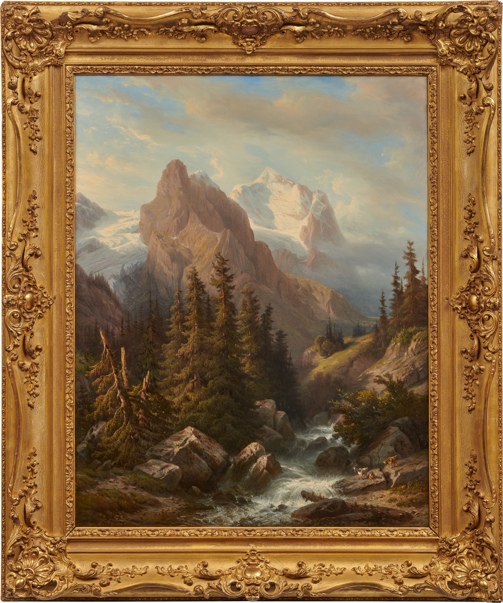 FRANÇOIS DIDAY | MOUNTAINOUS LANDSCAPE WITH THE ROSENLAUI GLACIER, 1858 ...