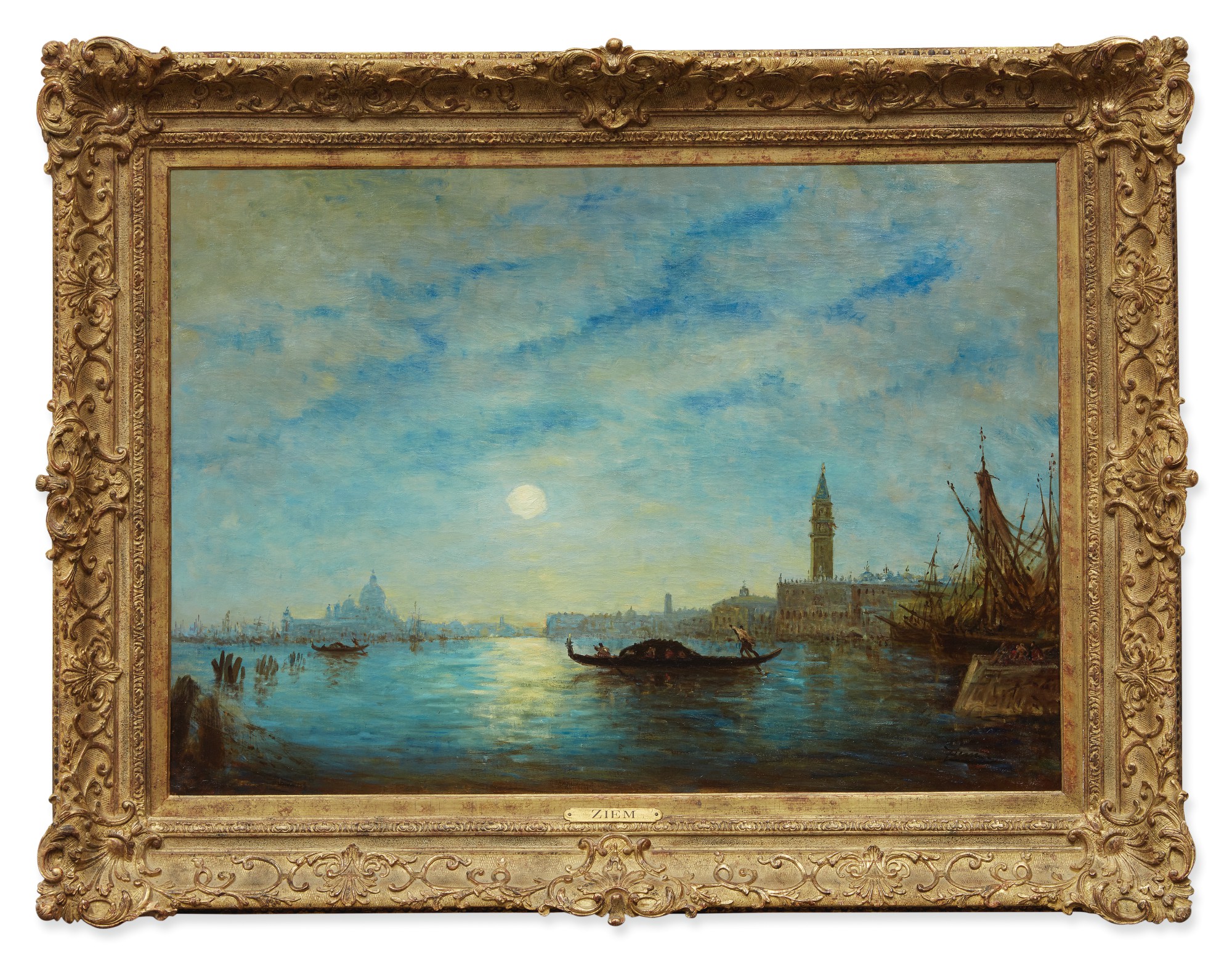 FÉLIX ZIEM | BACINO SAN MARCO, VENICE, UNDER MOONLIGHT | 19th Century ...