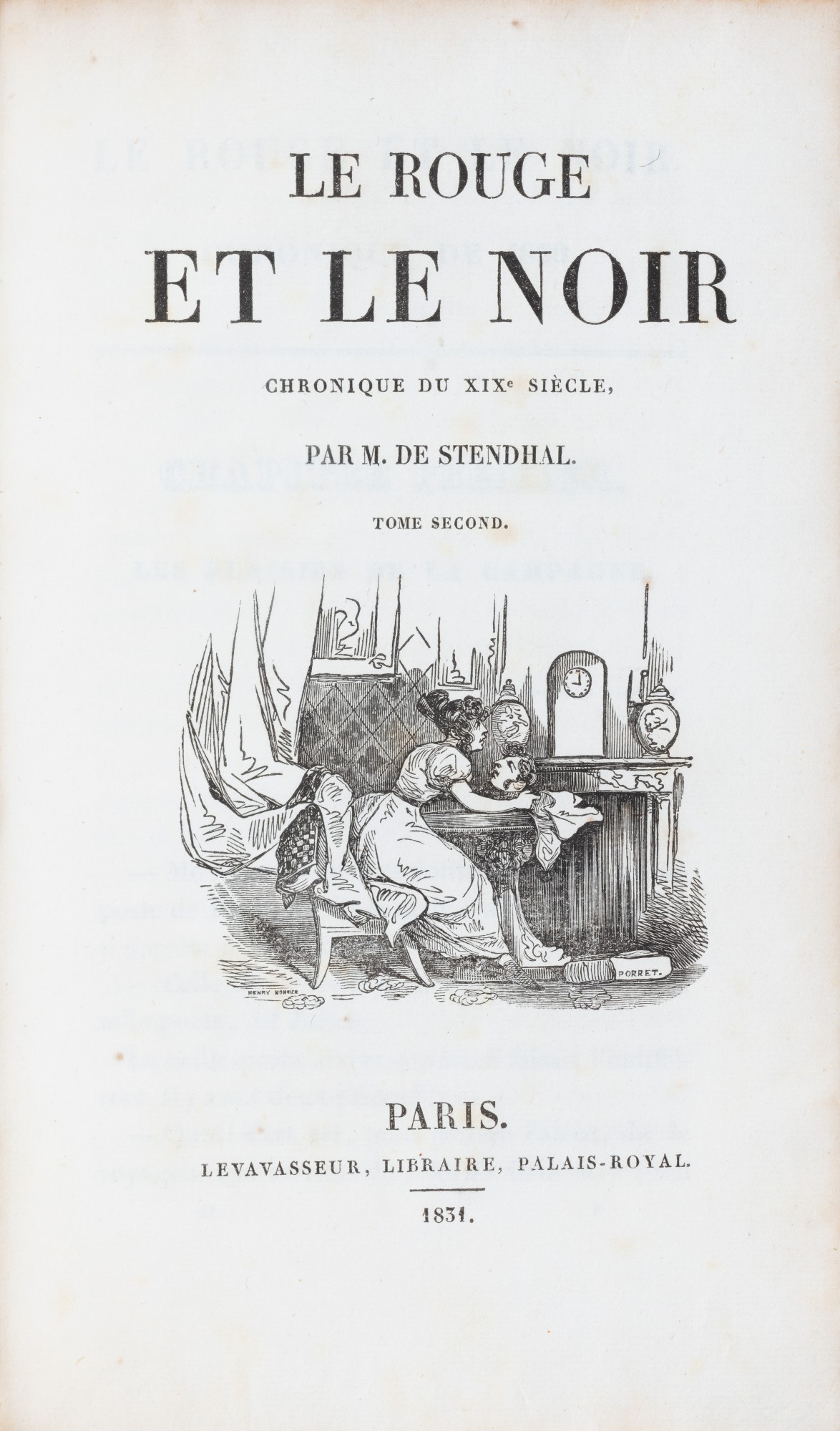 Le Rouge et le Noir, 1831. E.O., en demi-maroquin de l'époque | Autour ...