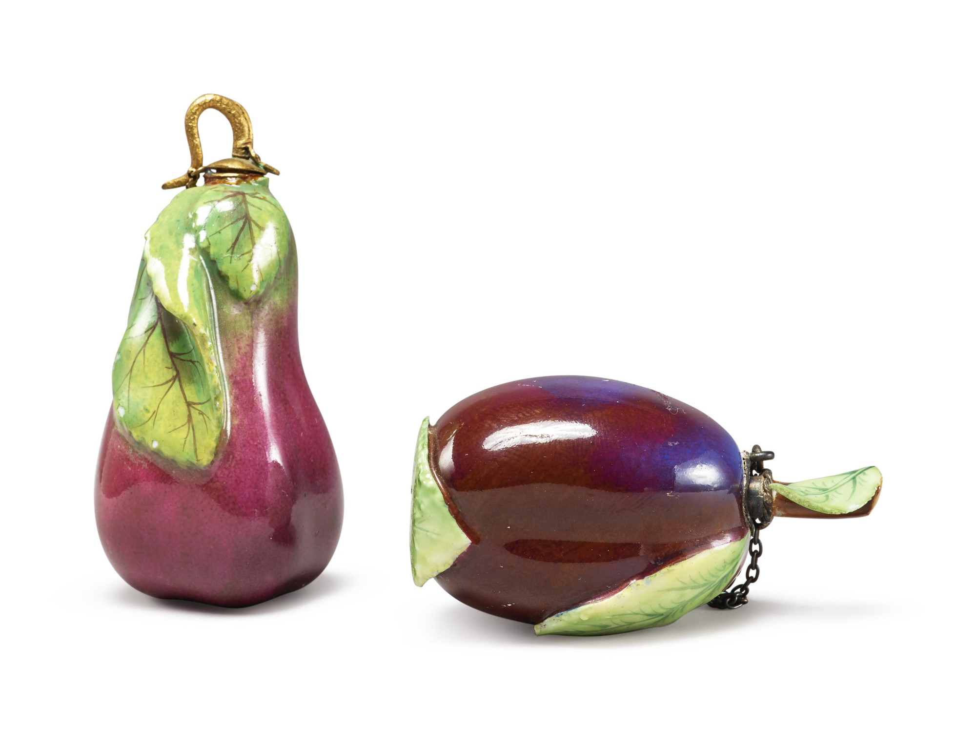 TWO CHELSEA PORCELAIN FRUIT-FORM SCENT BOTTLES, CIRCA 1755 | Mario ...