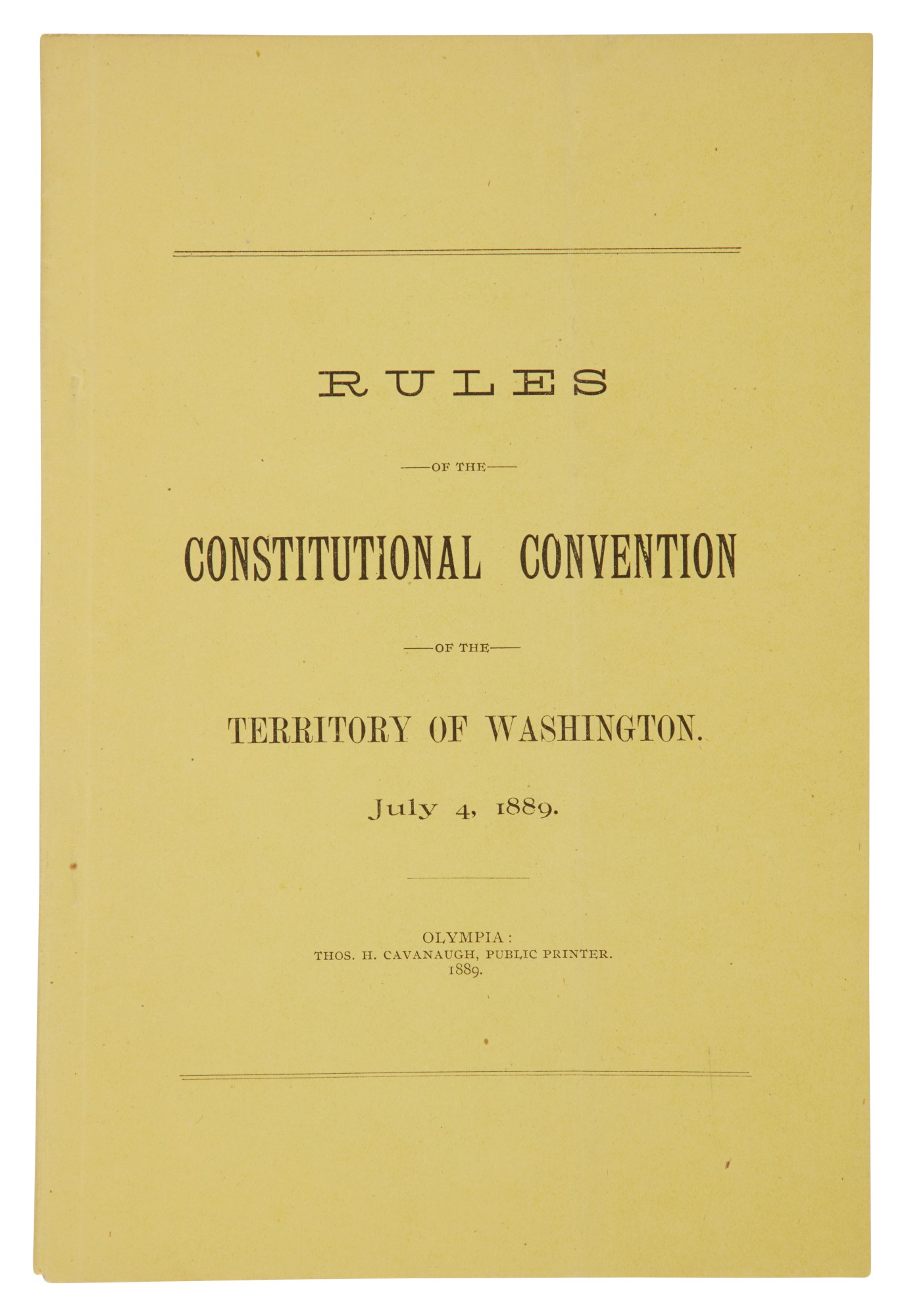 Washington (State) | The rules of the 1889 Washington constitutional ...